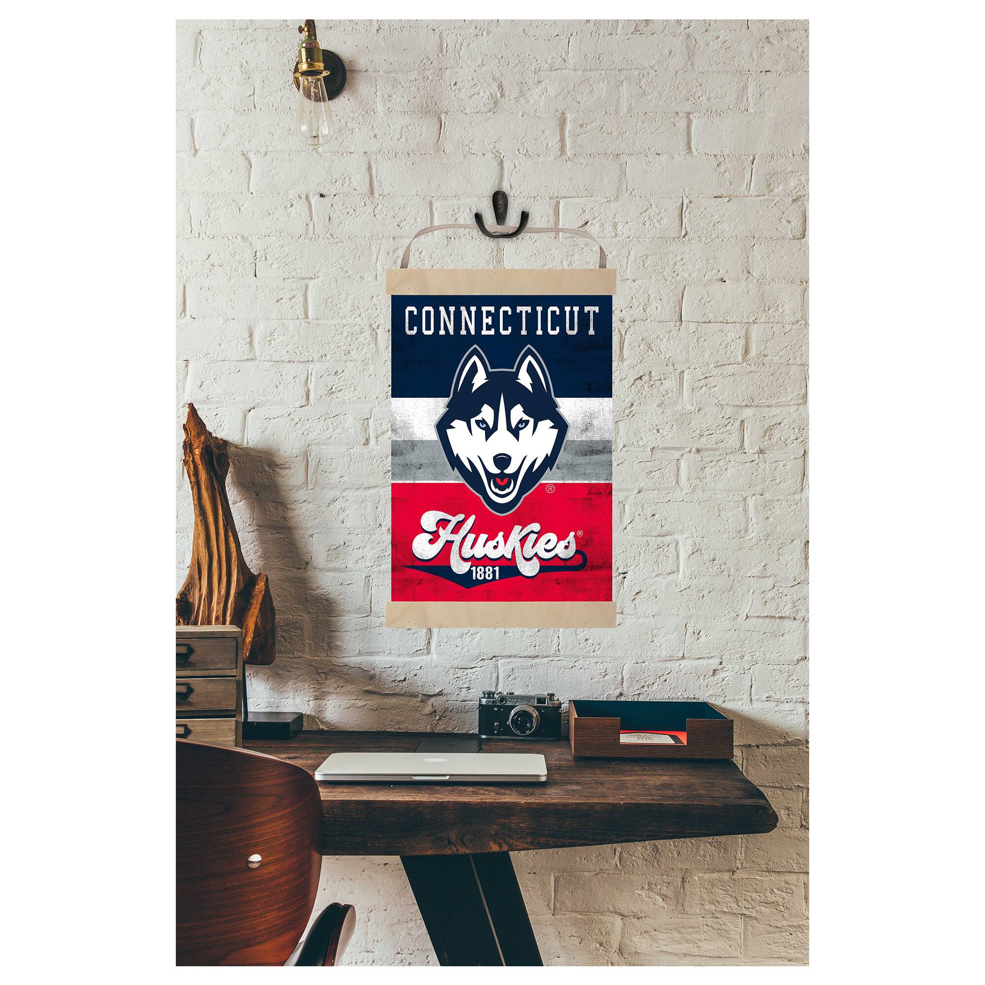 Jardine UConn Huskies Retro Logo Banner Sign Navy 4966648 - Best Buy