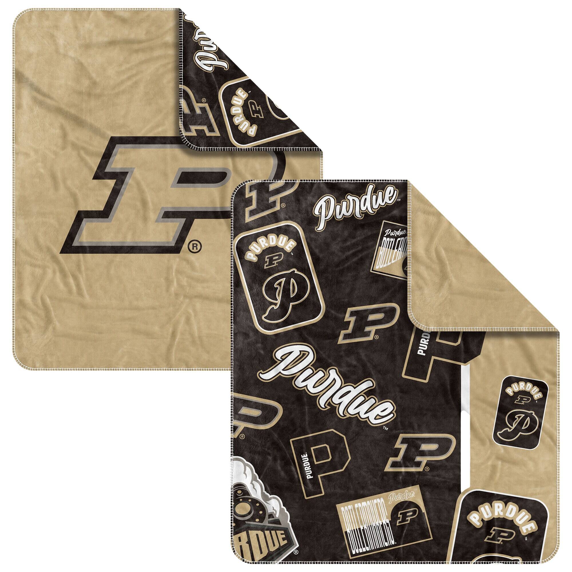 Logo Brands Purdue Boilermakers 50 x 60 Dream Weave Throw Blanket Black ...