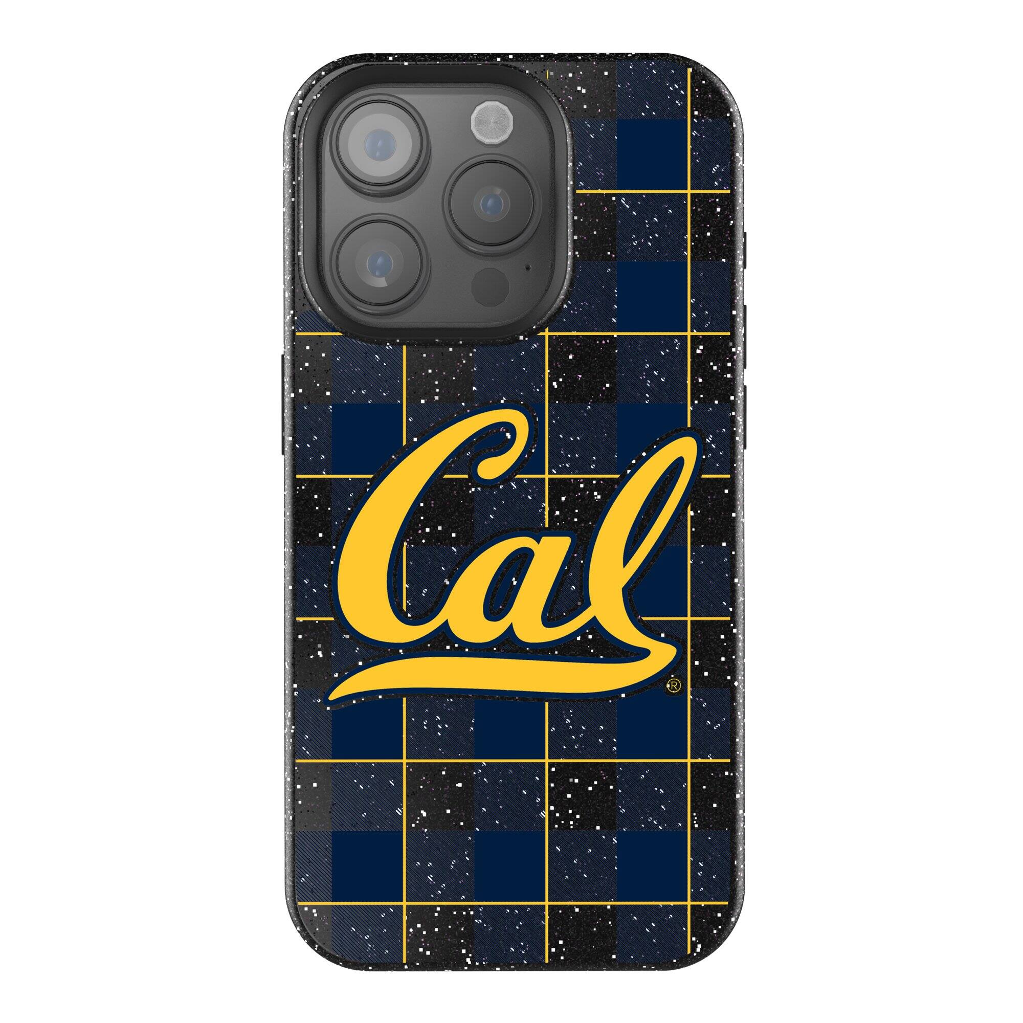 Keyscaper NCAA Cal Bears Plaid Bling iPhone Case 15 Pro Max Black ...