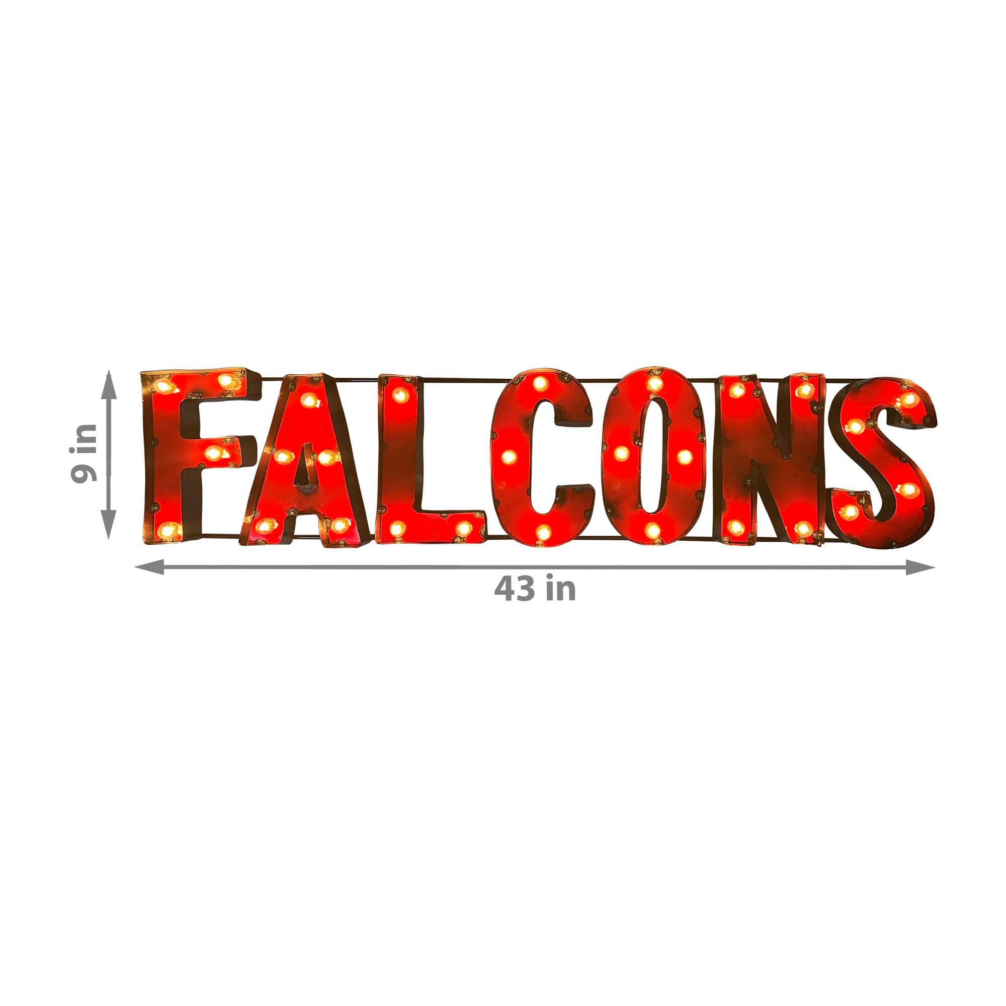 Imperial Atlanta Falcons 43" x 9" Lighted Recycled Metal Sign ...