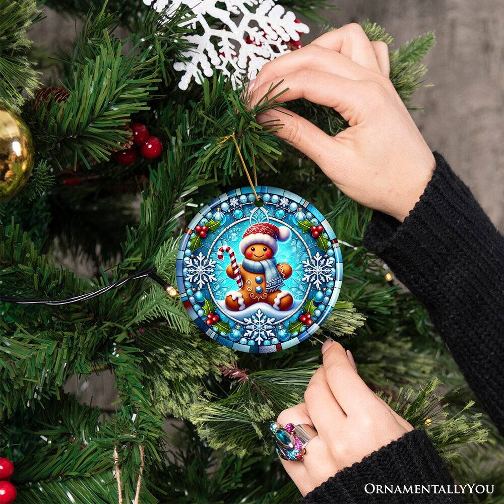 OrnamentallyYou Crystal Snow Gingerbread Man Ornament Magical Gift and ...