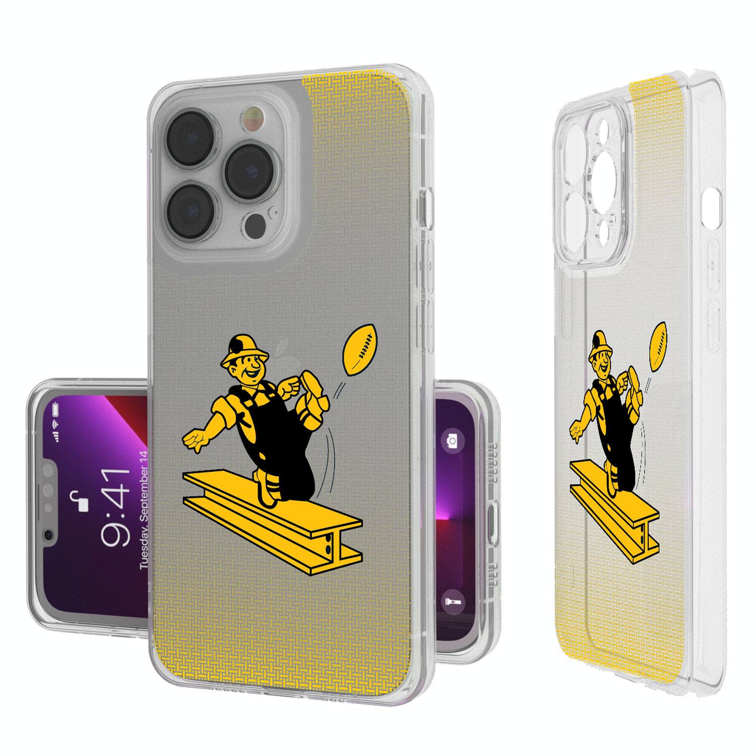 Keyscaper NFL Pittsburgh Steelers Linen Logo iPhone Clear Case 15 Plus ...