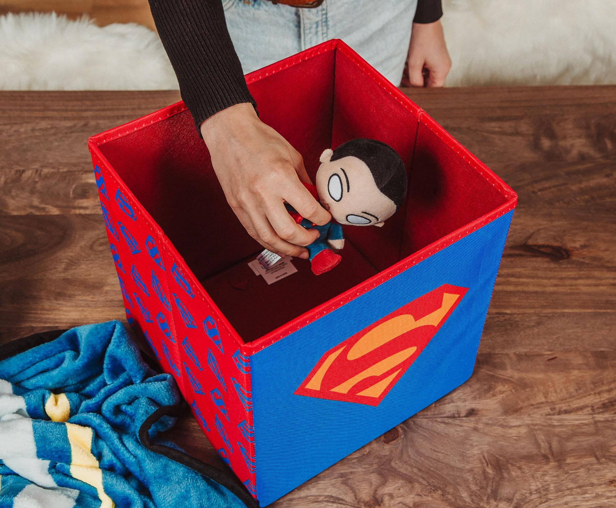 DC Universe DC Comics Superman Logo Storage Bin Cube Organizer | 11 ...