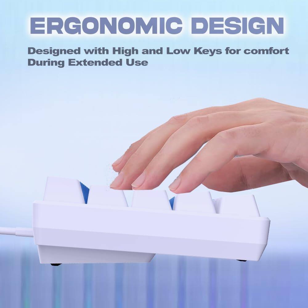 Comfort Essence 60 Mechanical Gaming Red Wired Compact With Blue ...