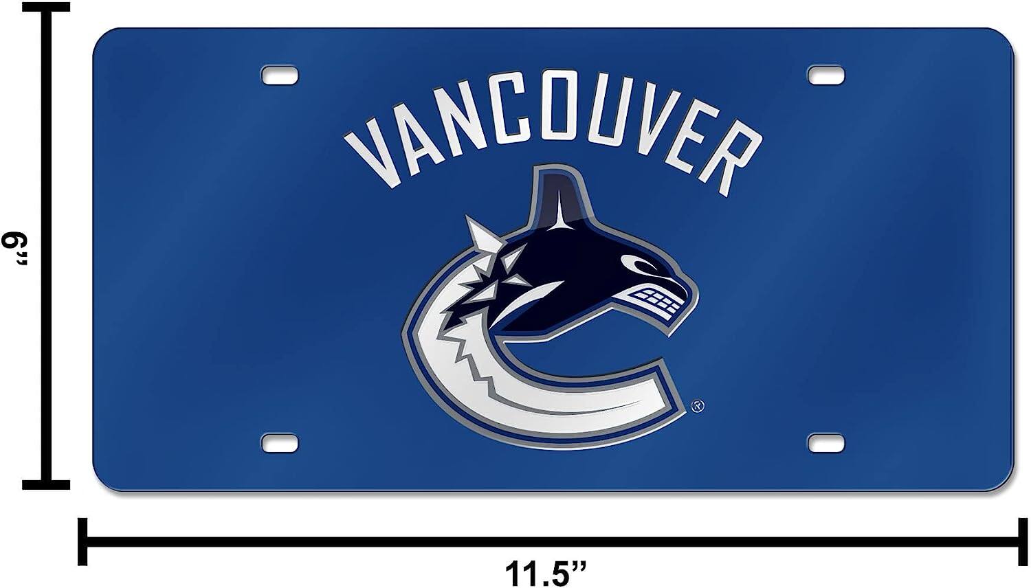 Rico Industries Vancouver Canucks NHL Logo Mirror Look LASER License ...