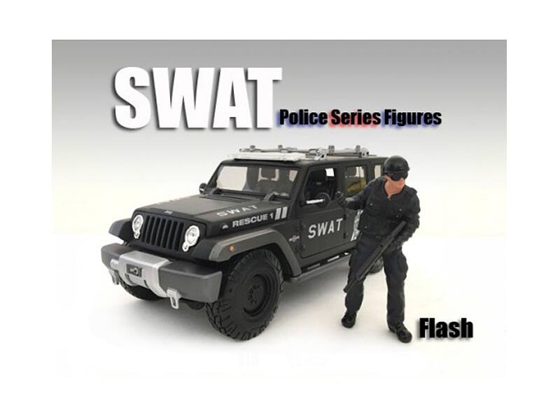 SWAT Team Flash Figure For 1:18 Scale Models by American Diorama Multi ...