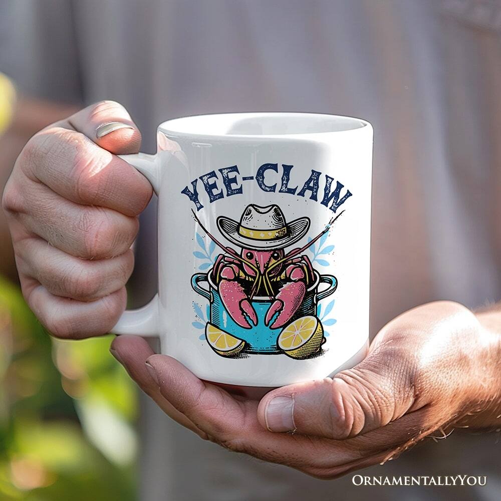 OrnamentallyYou Crawfish Yee Claw Western Cowboy Mug, Summer Boil ...