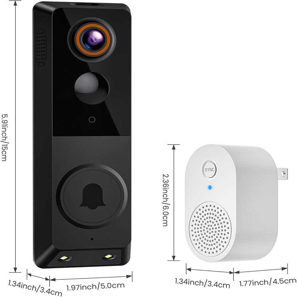 Schertz 1080P Wireless Doorbell Camera – Color Night Vision, 2 Way ...