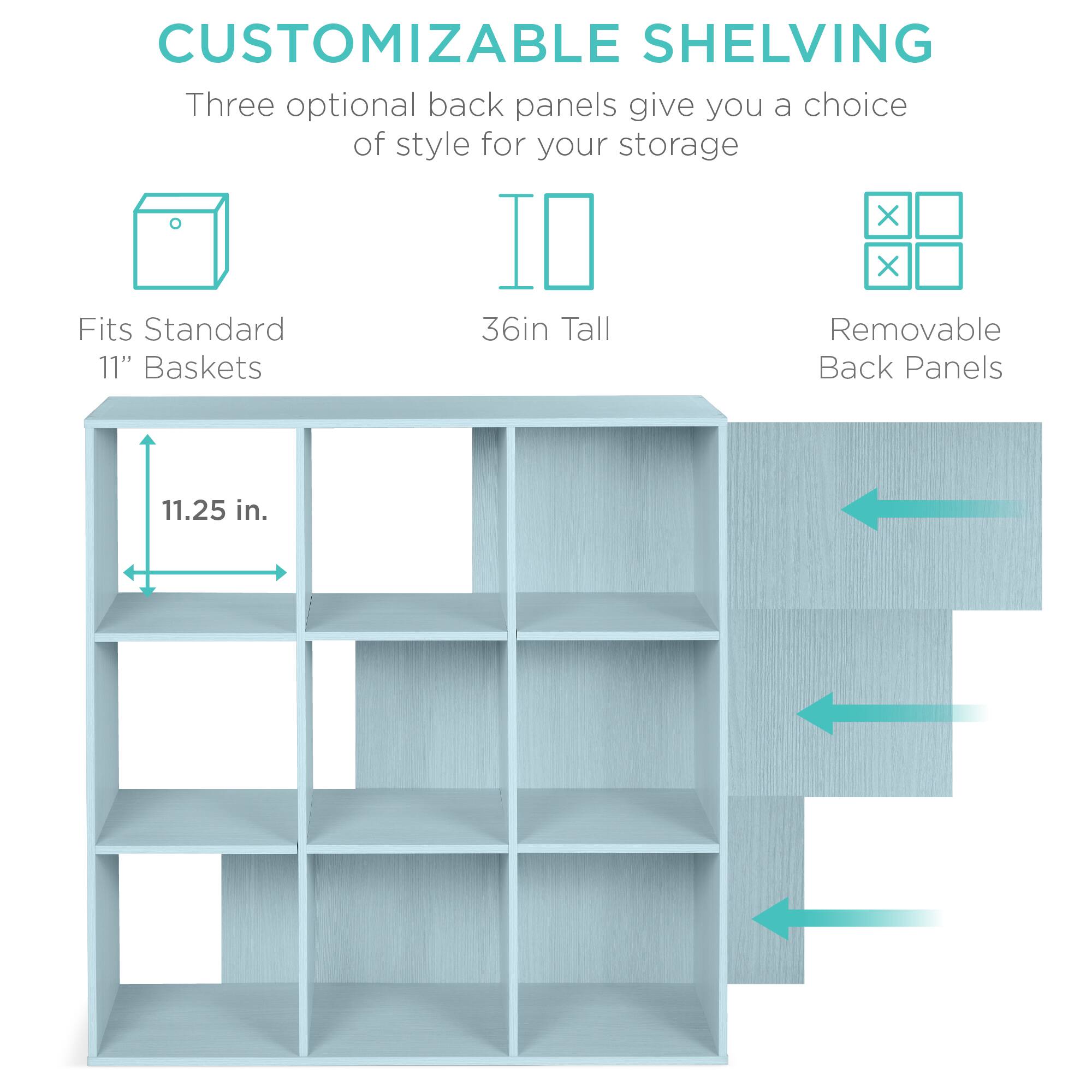 Best Choice Products 9 Cube Bookshelf, 11in Display Storage Organizer w ...
