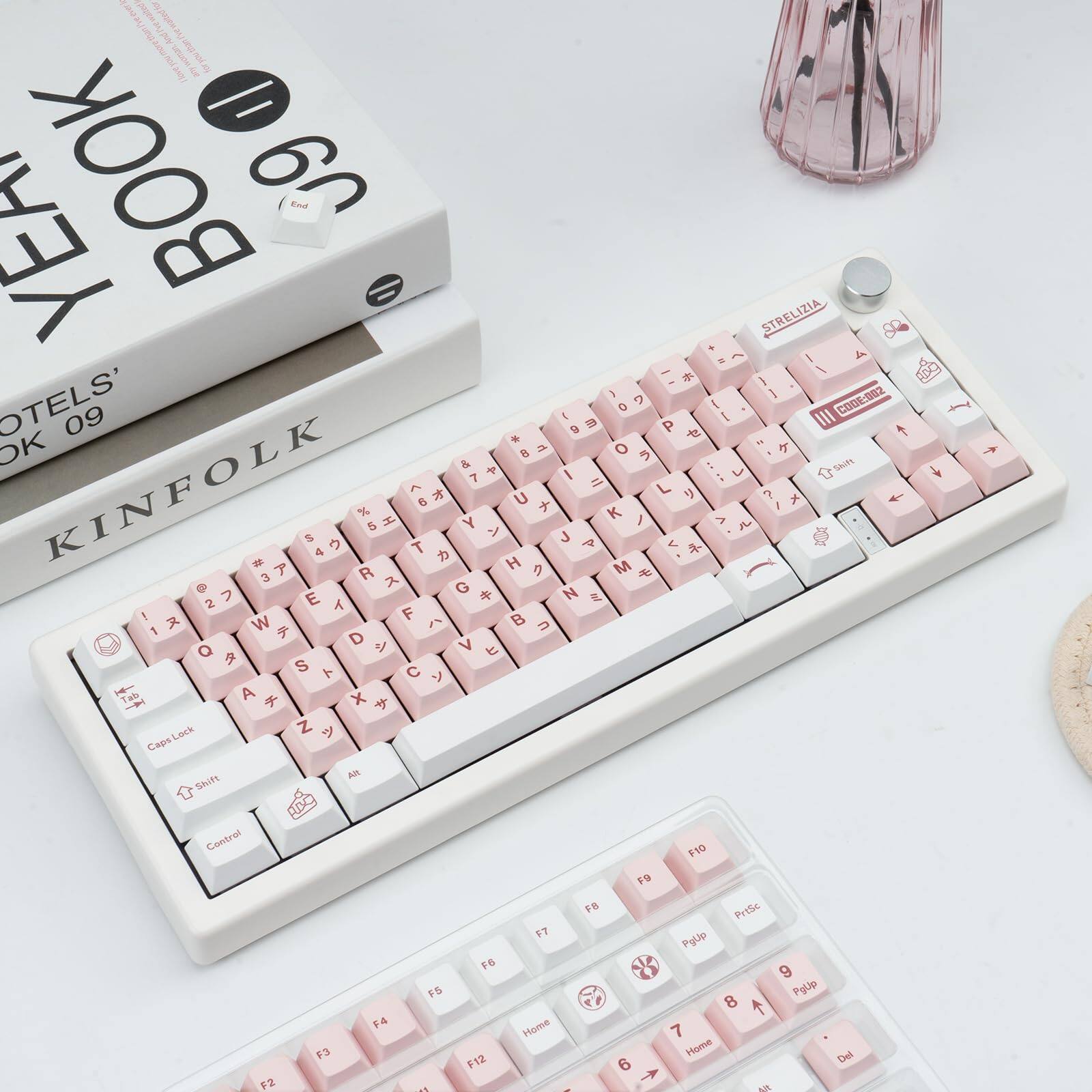 Earthley Blooms Pbt Keycaps Dye Sublimation Pink Cute Cherry Profile ...