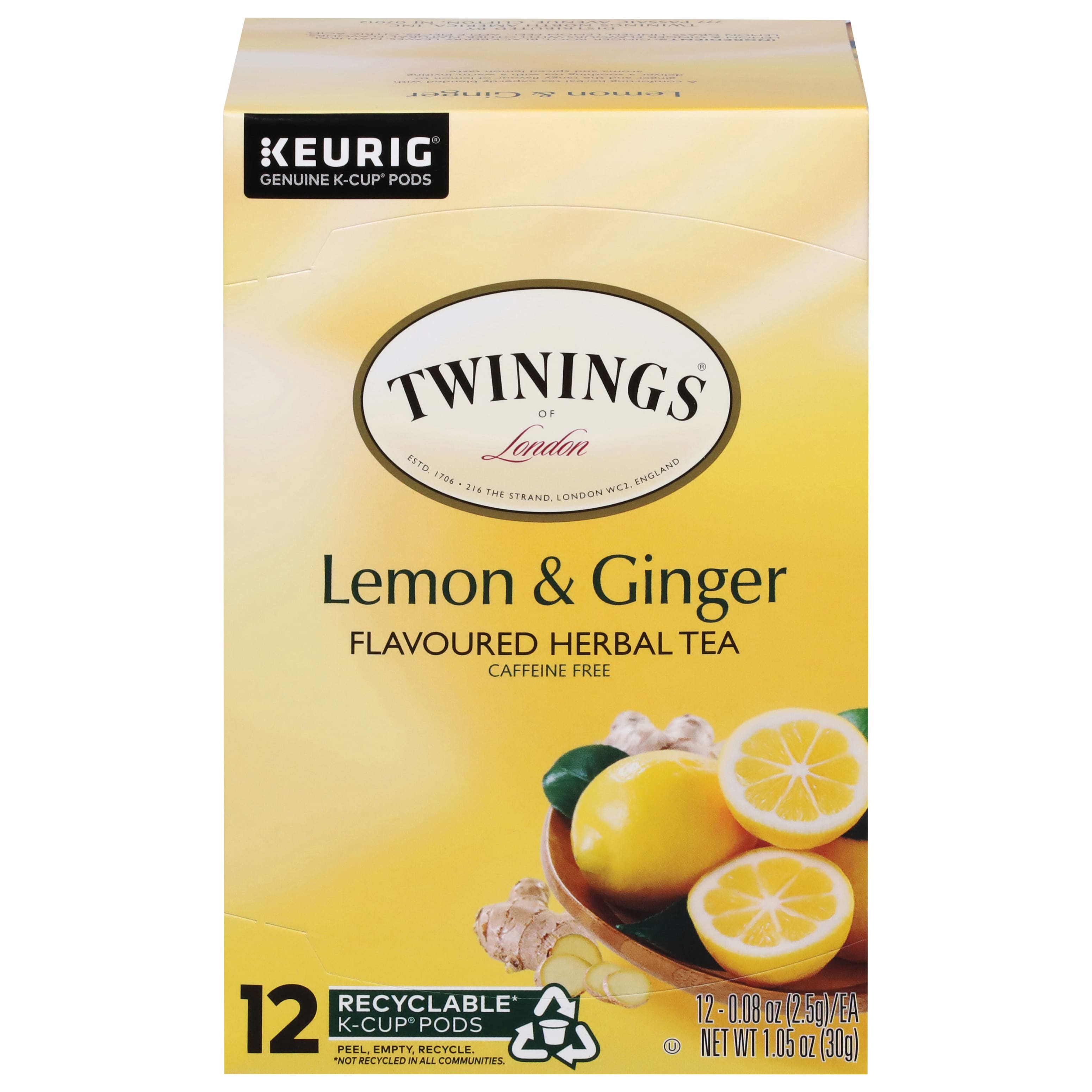 A&D Twinings - Lemon and Ginger Herbal Tea - Case of 2 - 12 pods - buy ...