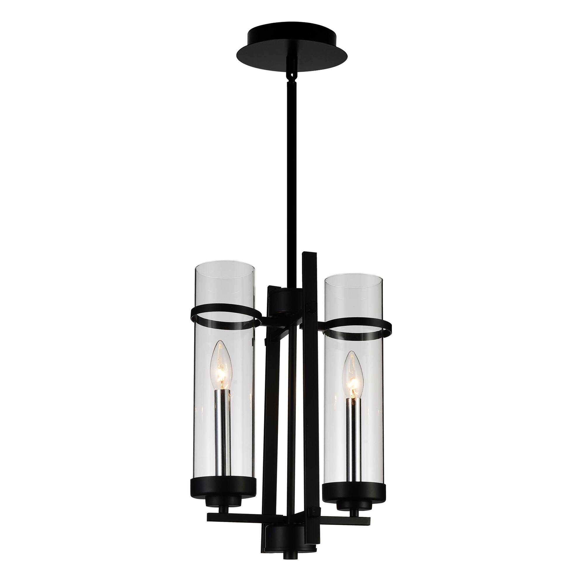 CWI Lighting Sierra 2 Light Up Mini Pendant With Finish Black 9827P11-2 ...