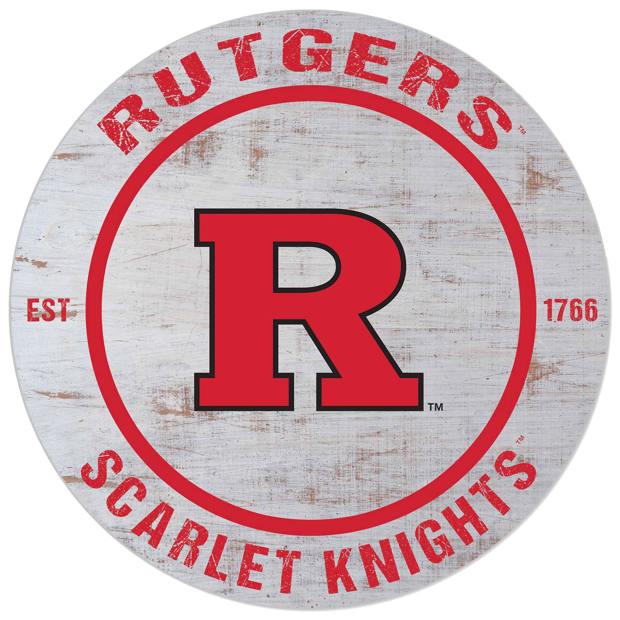 Jardine Rutgers Scarlet Knights 20'' x 20'' Indoor/Outdoor Weathered ...