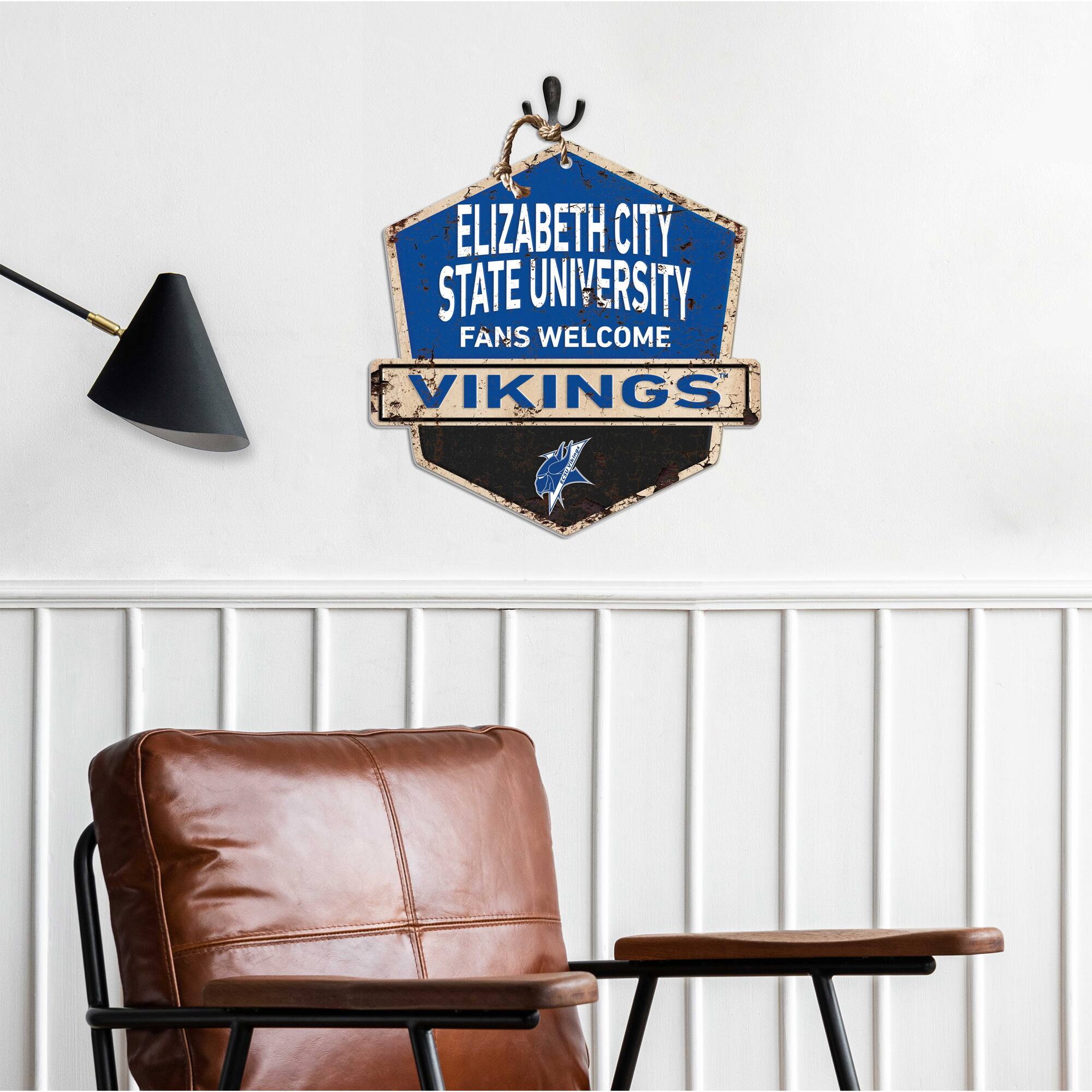 Jardine ECSU Vikings 20" x 20" Fans Welcome Badge Sign Blue 5112468 ...