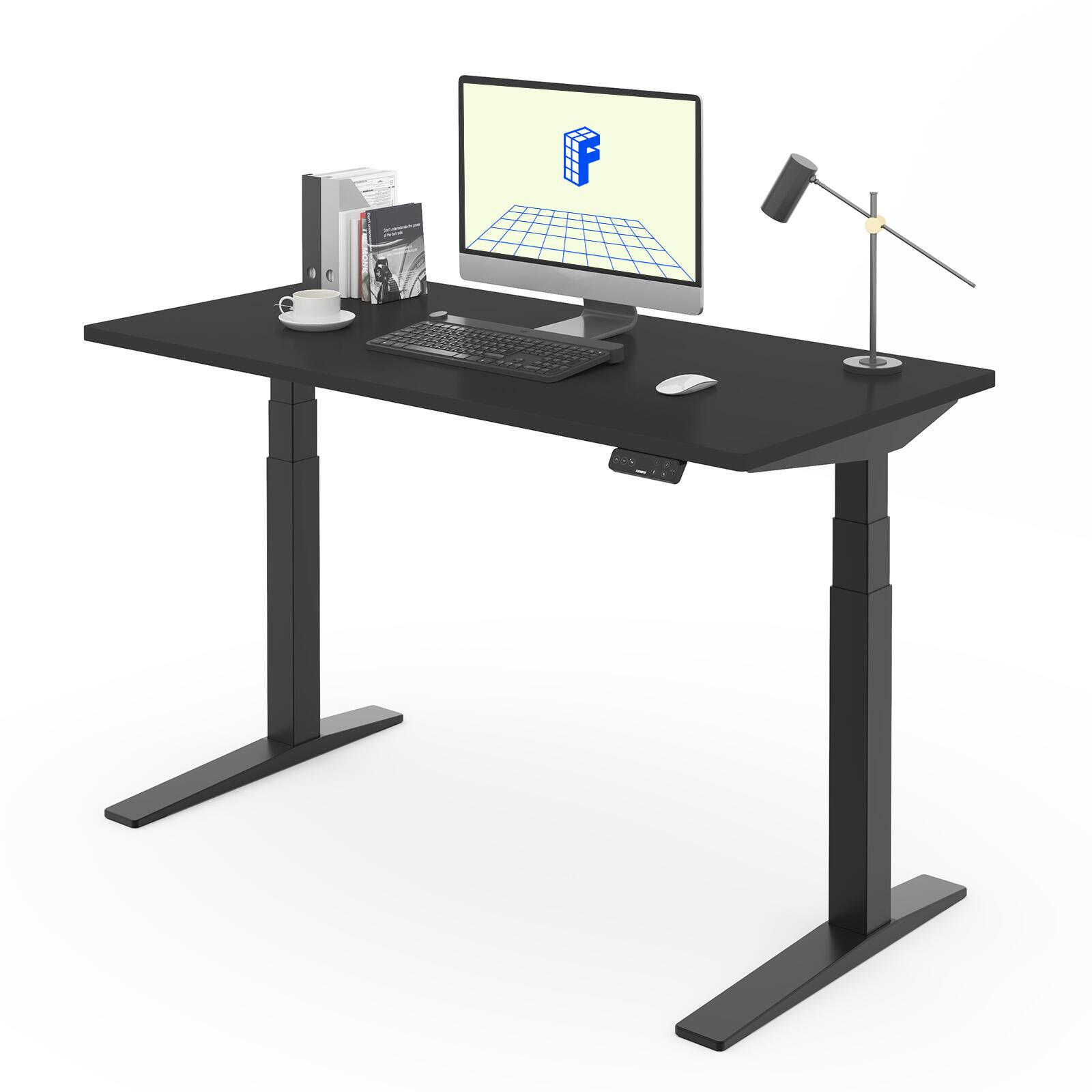 FlexiSpot E7Pro 55''W Electric Adjustable Standing Desk Chipboard, / Black E7BPRO5528-B - Best Buy
