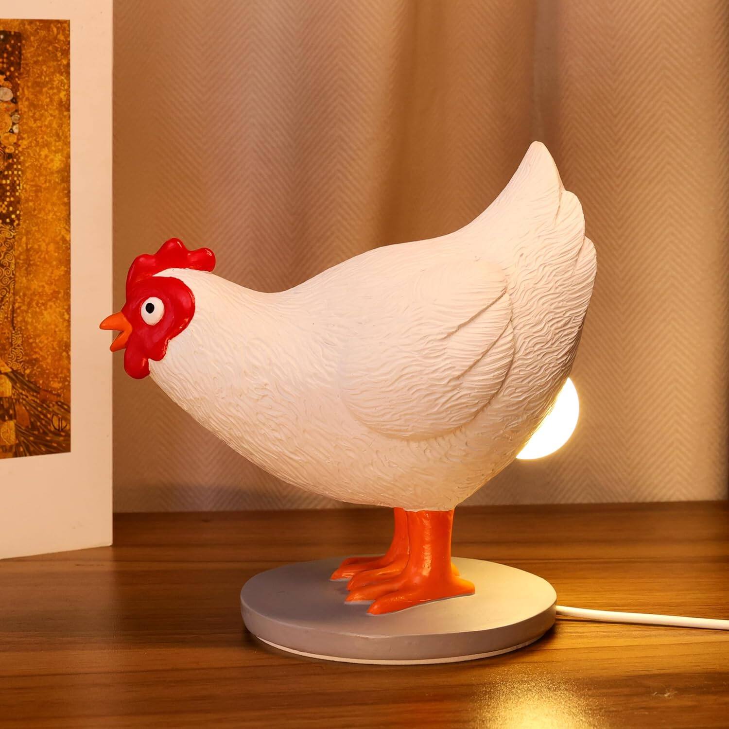 Stamp n Camp Chicken Egg Lamp Funny Chicken Table Lamp LED Egg Night ...