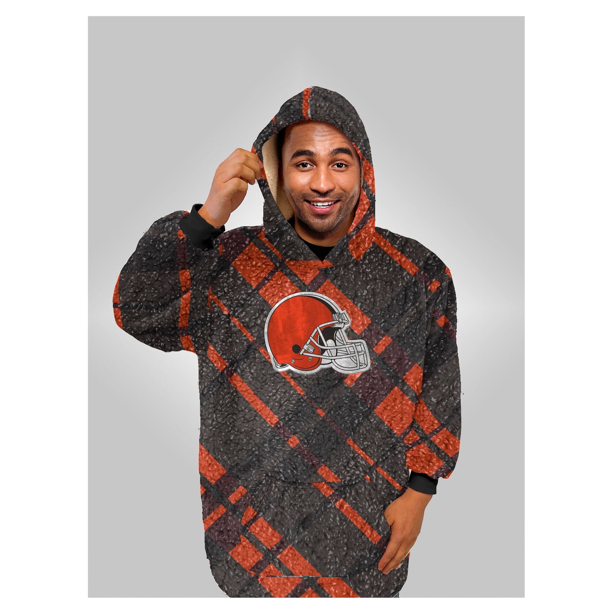 Pegasus Cleveland Browns 34" x 34" Digital Dash Sherpa Hooded Fan Cape ...