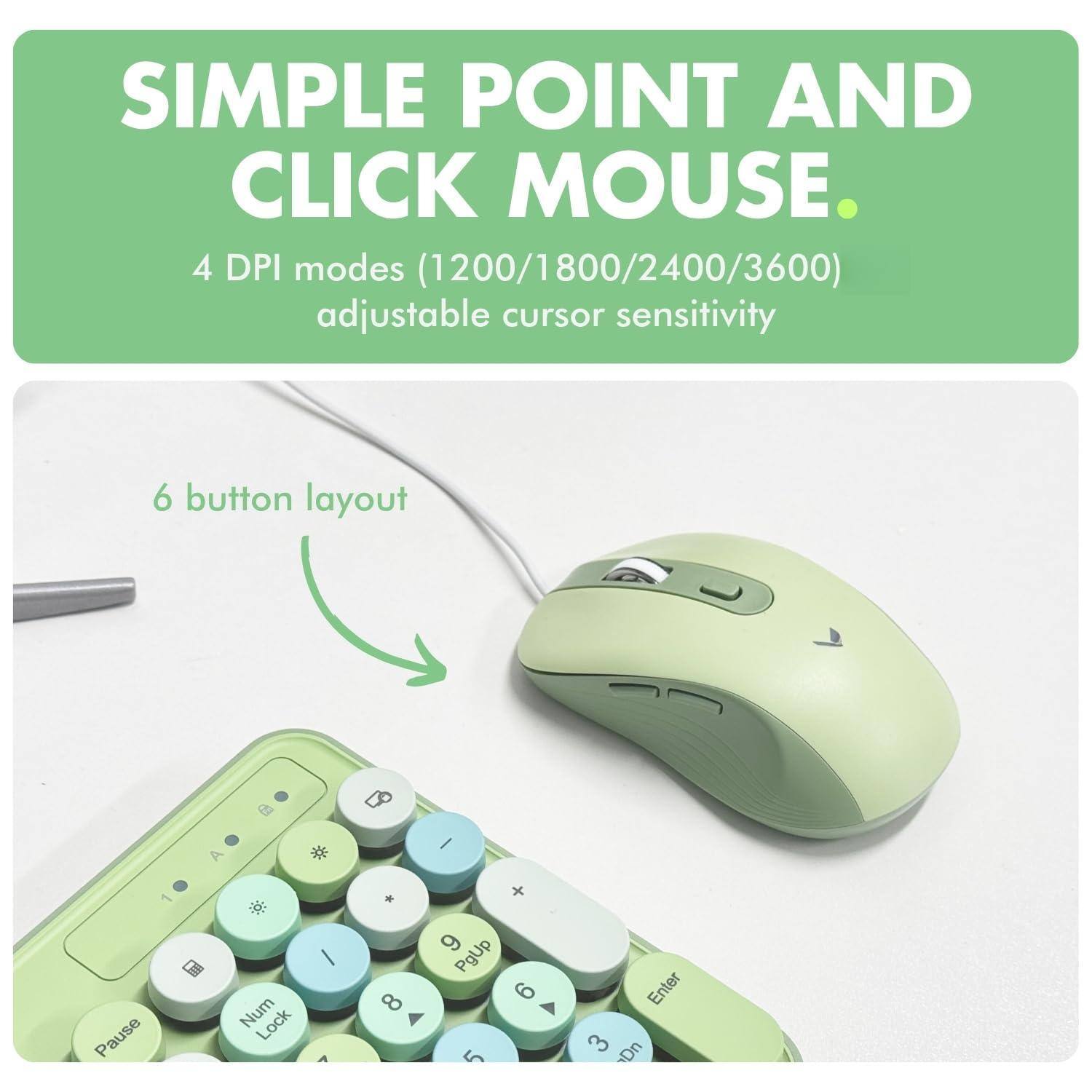 Live At Space X9 Wired And Mouse Combo Cute Backlit With Round Keycaps ...