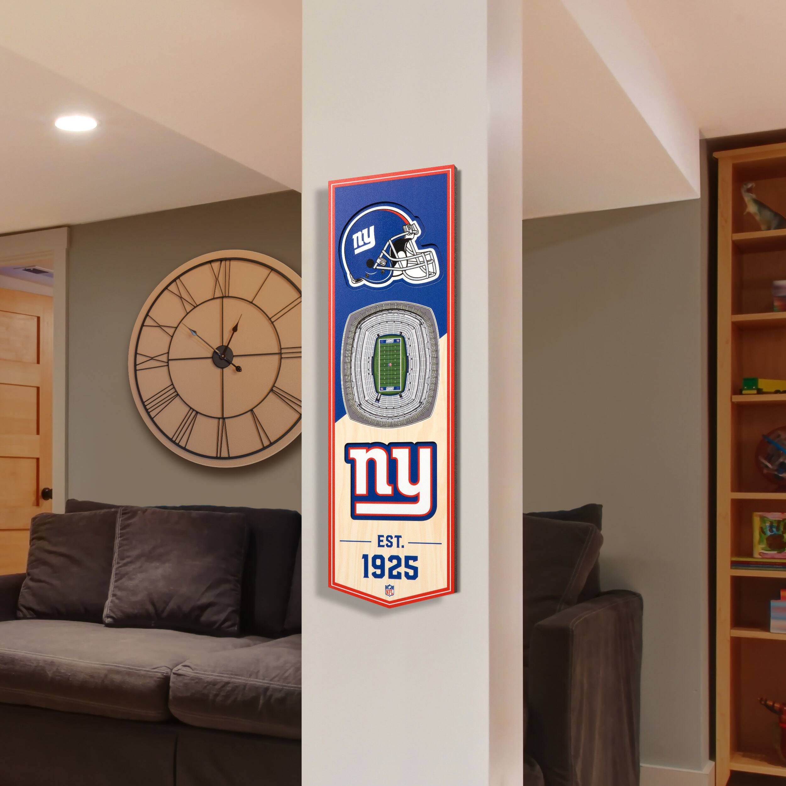 YouTheFan New York Giants 6'' x 19'' 3D StadiumView Banner Multicolor ...