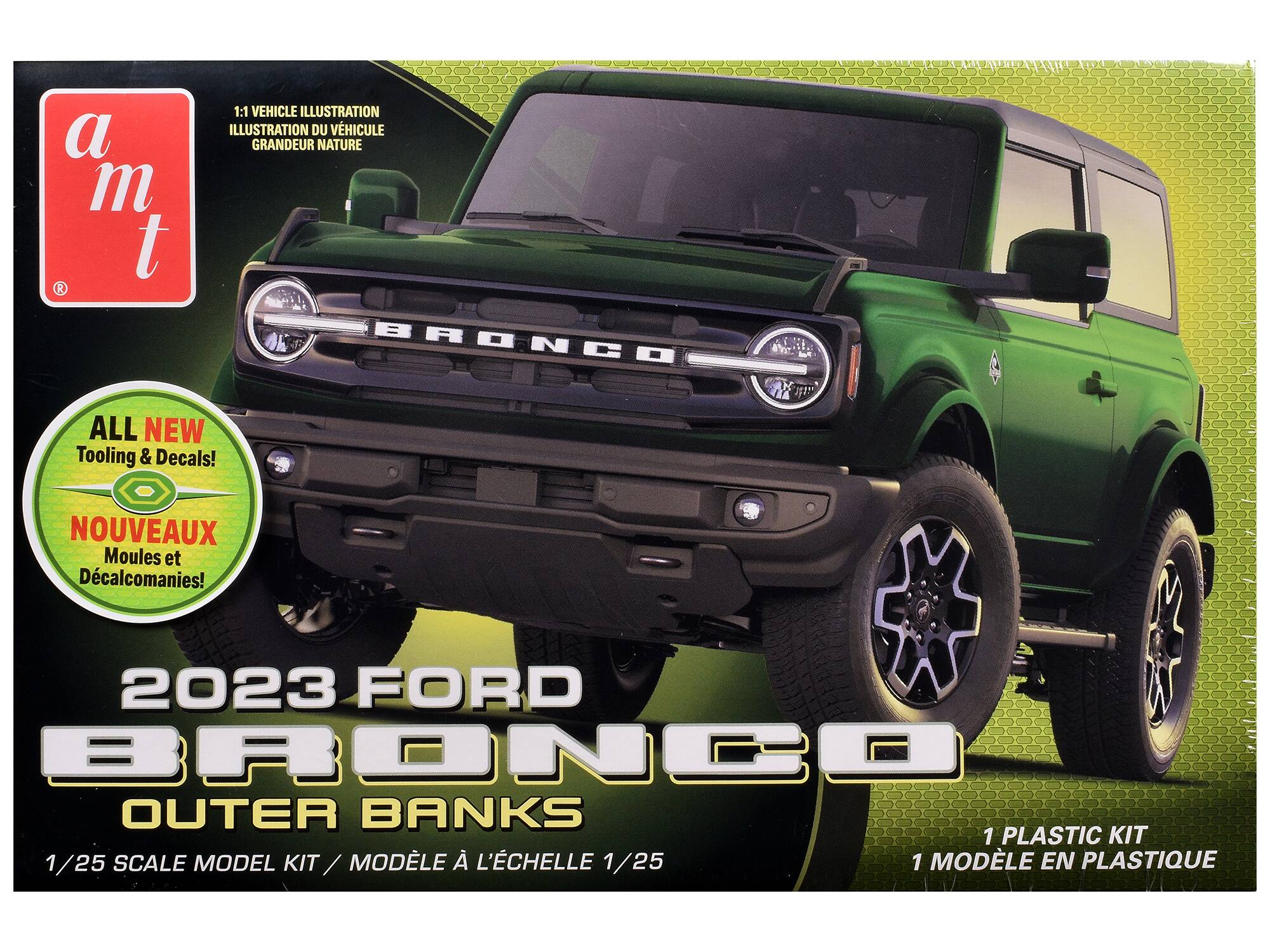 Skill 2 Model Kit 2023 Ford Bronco Outer Banks 1/25 Scale Model by AMT ...