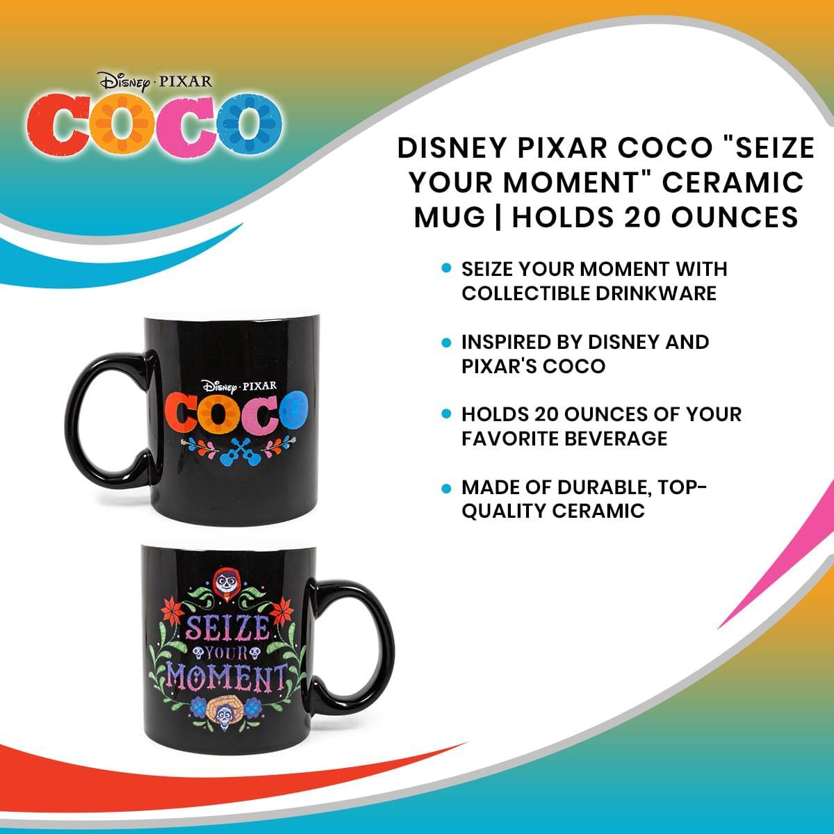 Silver Buffalo Disney Pixar Coco "Seize Your Moment" Ceramic Mug ...