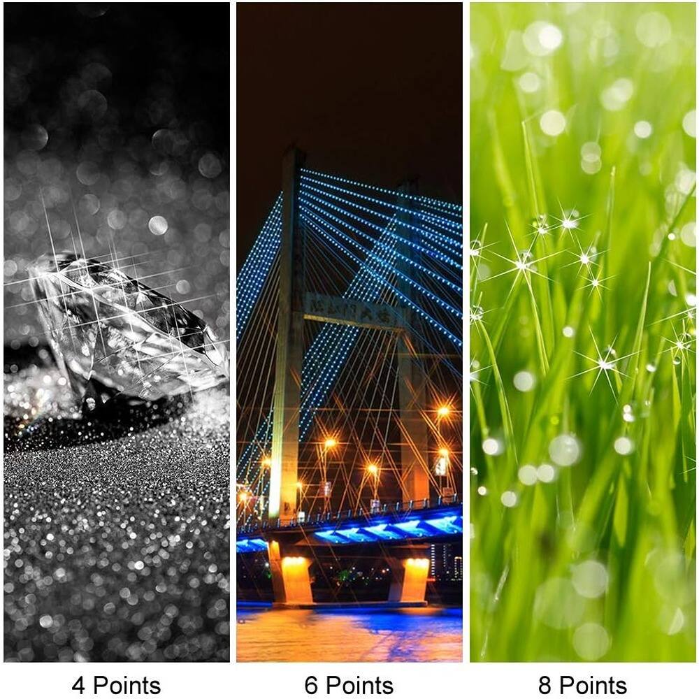 Schertz 58mm Star Filter Kit – 4 Starburst Filters (4, 6, 8, 12 Points ...