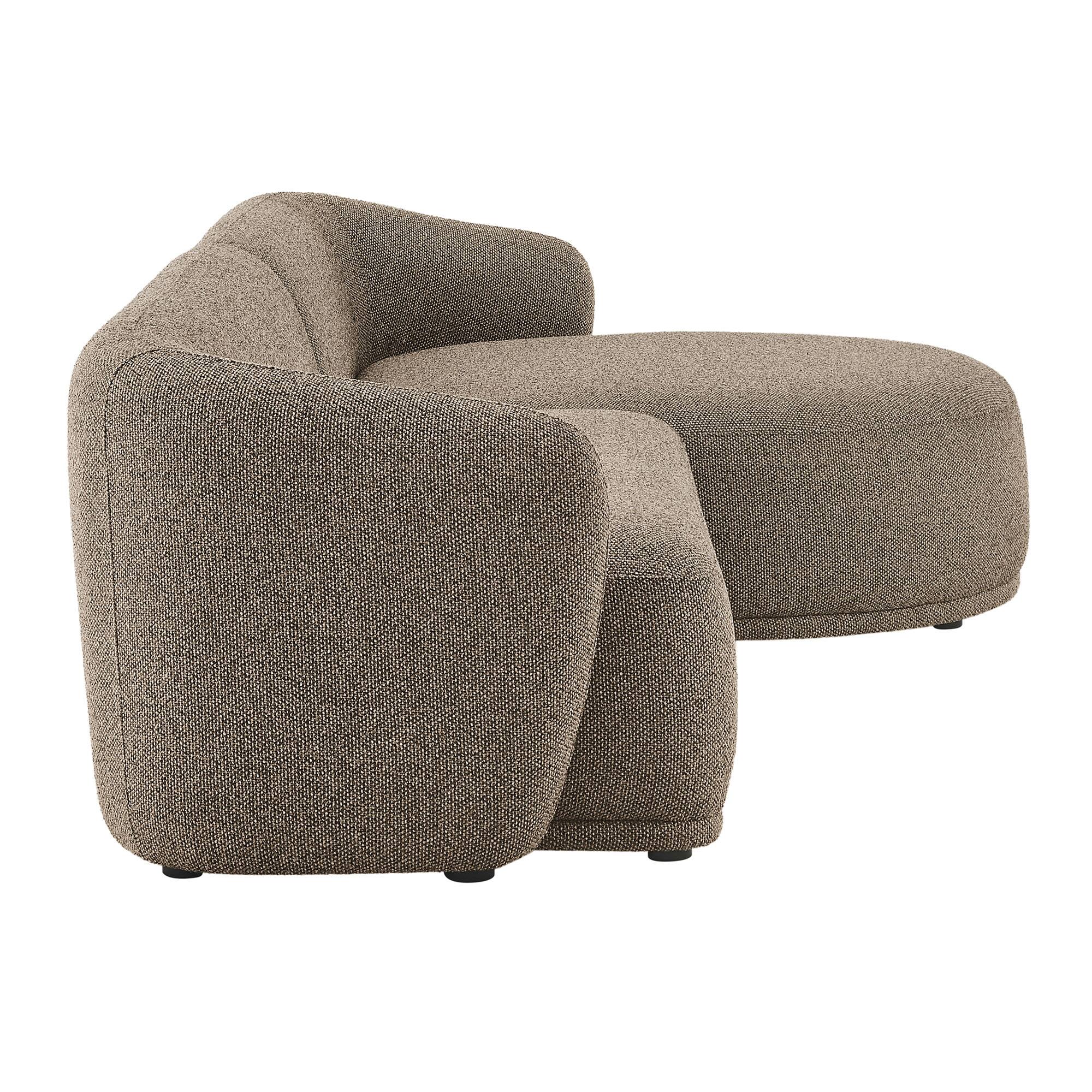 Monica 2 Piece Right Facing Boucle Fabric Modular Sofa with Chaise by ...