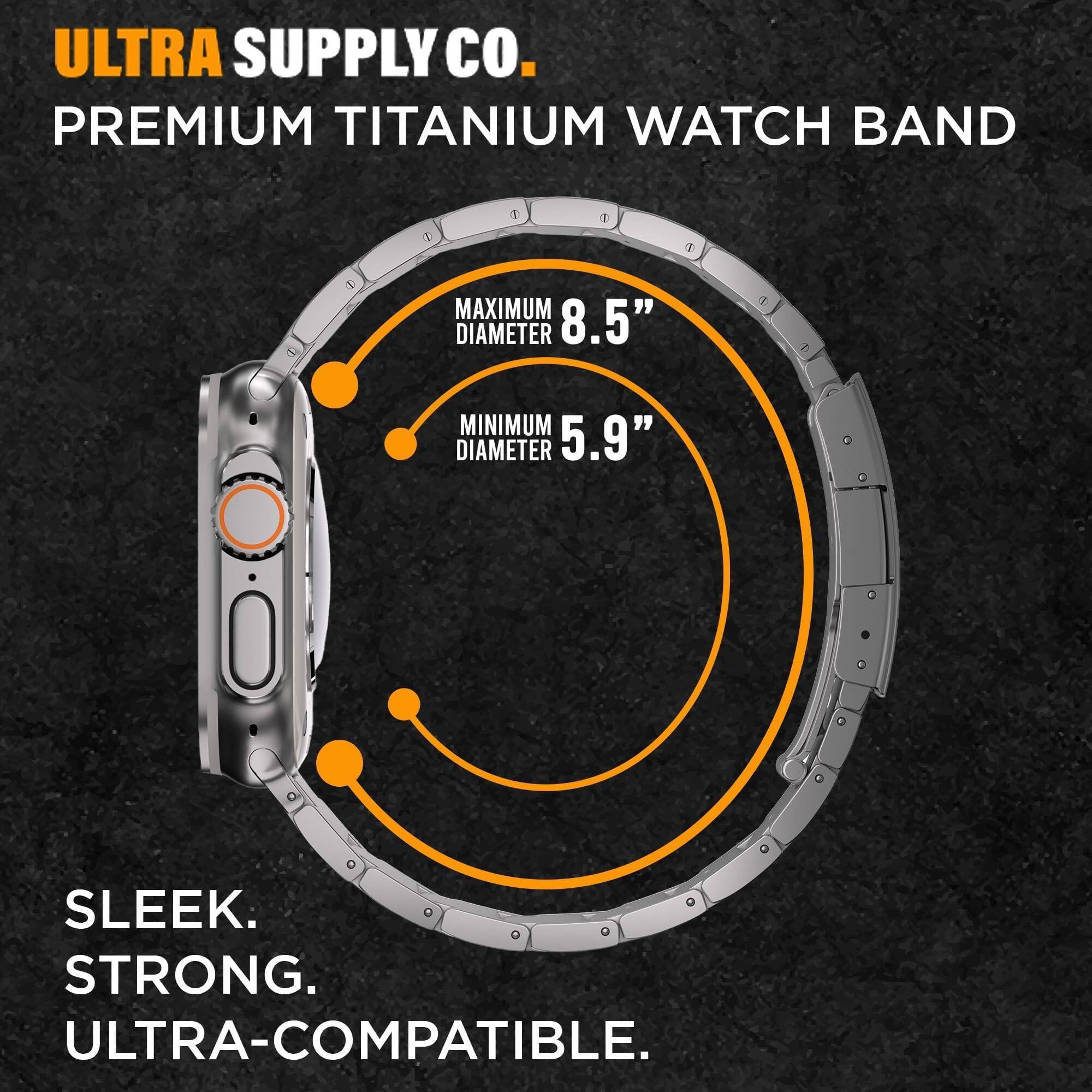 Ultra Supply Co Titanium Band for Apple Watch Ultra 3/2/1 49mm Natural ...