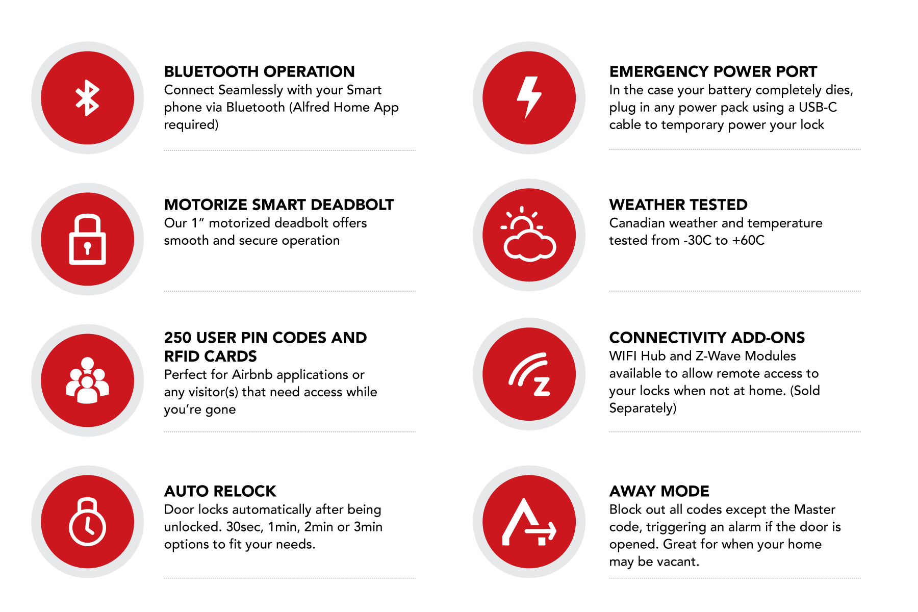 Alfred DB2S Smart Rfid Deadbolt Lock W/Key Black DB2S-KEY-BL - Best Buy