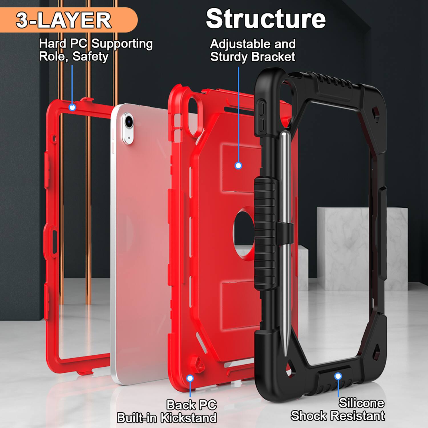 Dteck Case for Apple iPad (A16) 11" 2025 & iPad 10.9 inch (10th Gen ...