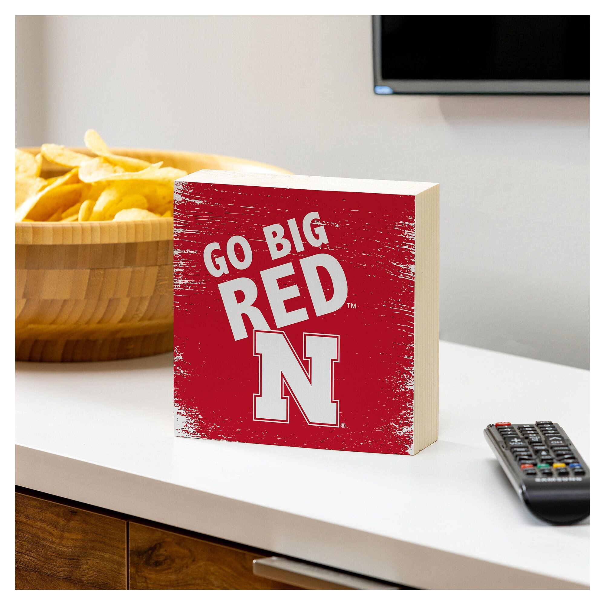 Evergreen Enterprises Nebraska Huskers 6" Square Fan Chant Wood Block ...