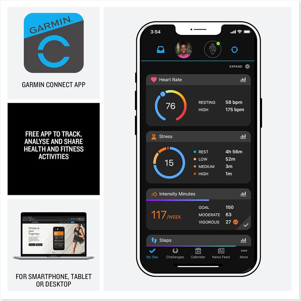 Garmin 010 02862 12 Vivoactive 5 Fitness Smartwatch, Navy w ...
