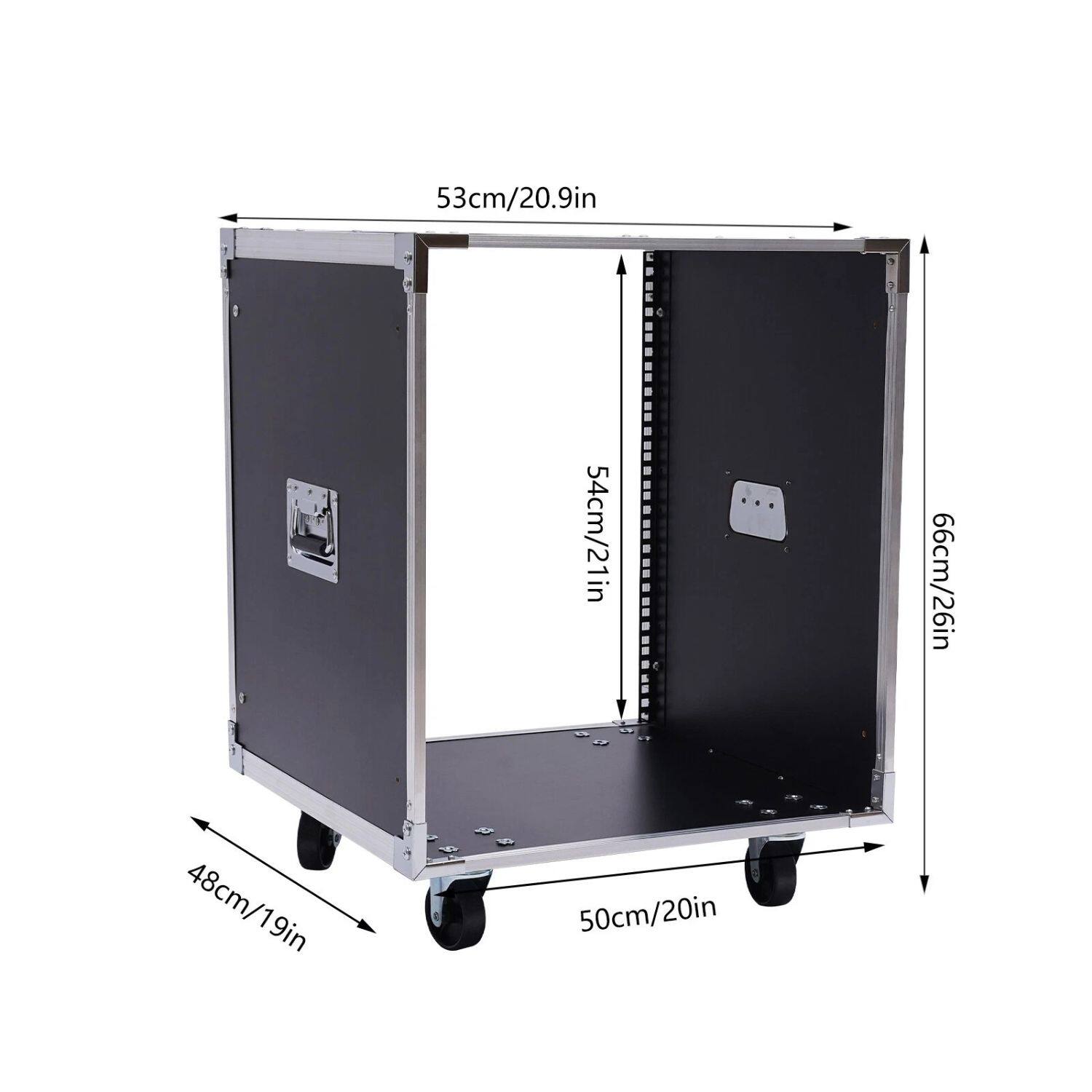 Stock Preferred 12U Rolling Network Rack with Swivel Caster Wheels ...