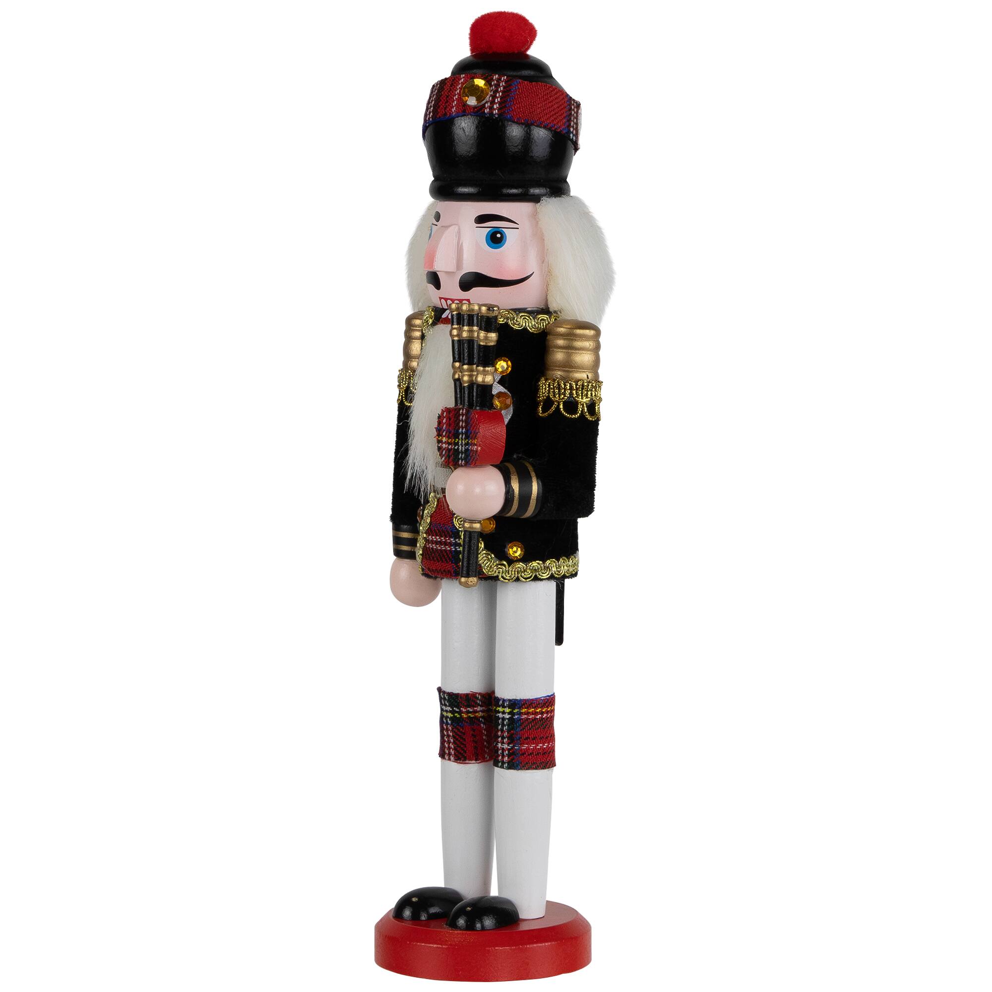 Northlight Mini Bagpiper Nutcracker Christmas Figure 12" and Red Black ...