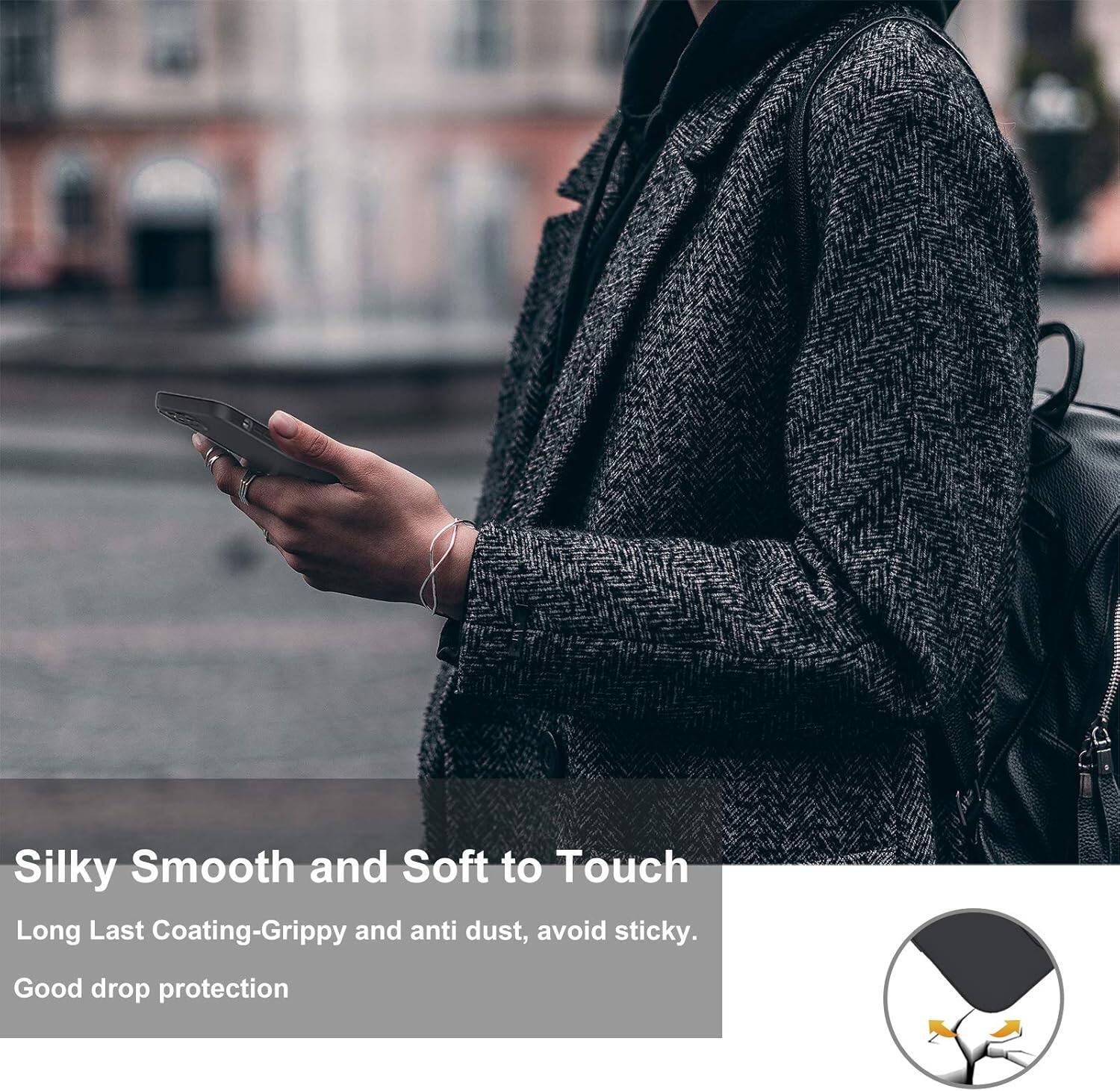 Ornarto Compatible with iPhone 12 Mini Case 5.4", Slim Liquid Silicone 3 Layers Full Covered ...