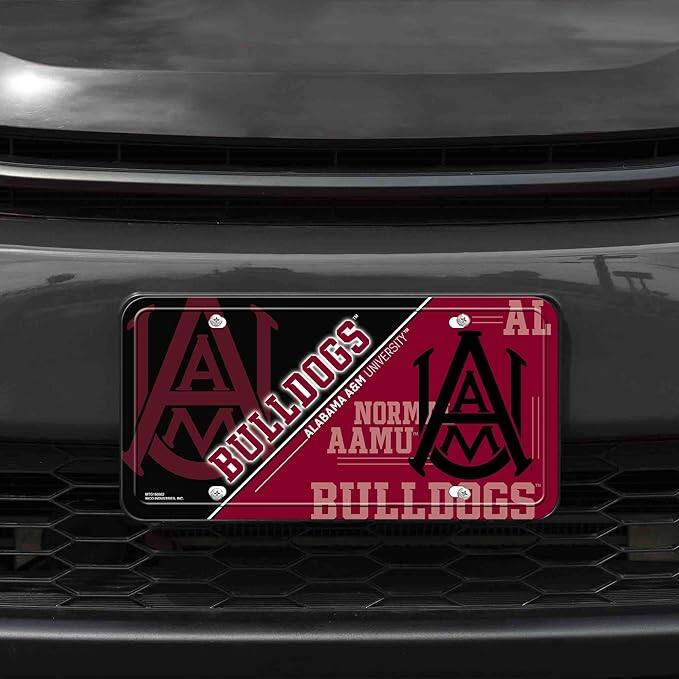 Rico Industries Alabama A&M Bulldogs Logo 12x6 Metal License Plate Auto ...