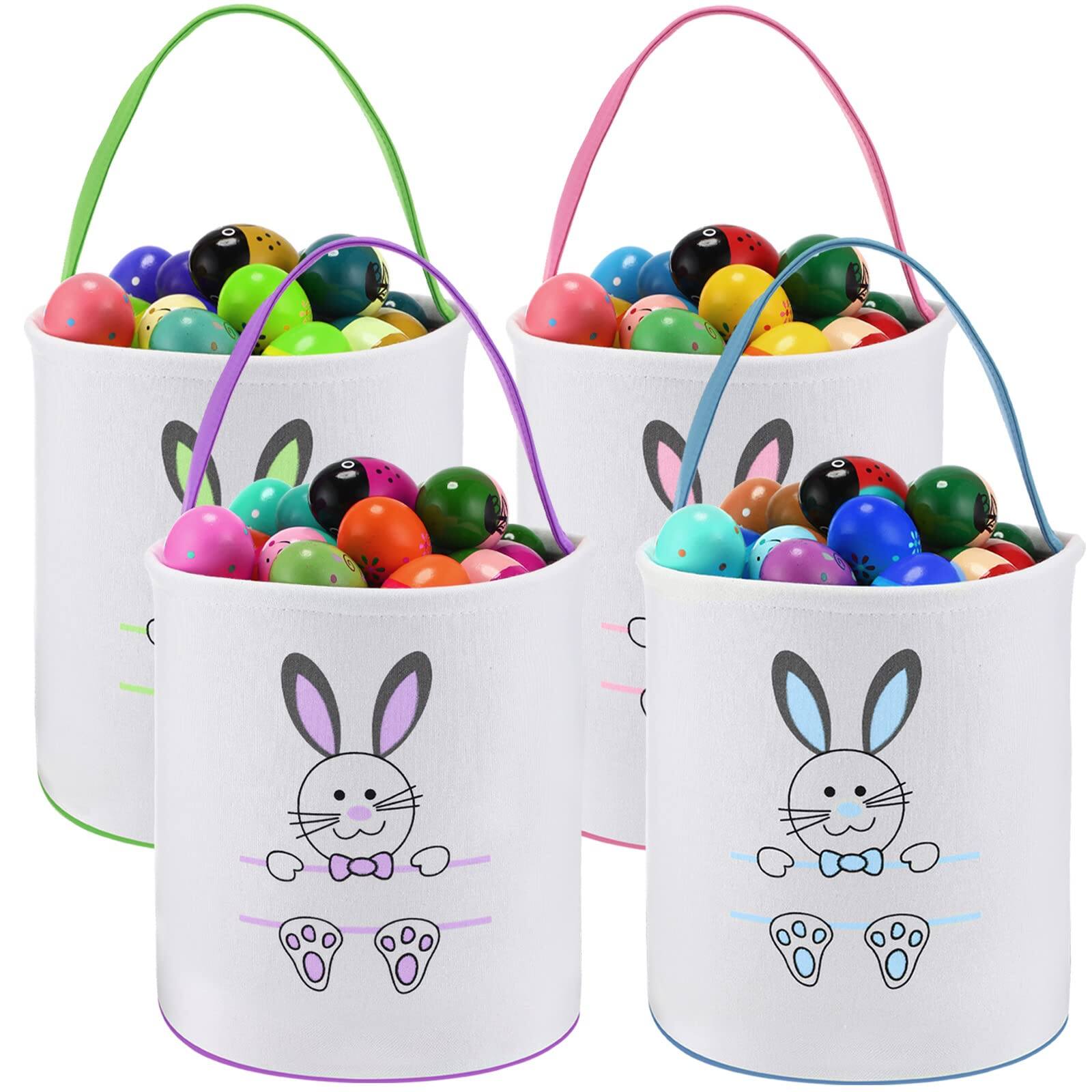 Paradigms Interiors Easter Bunny Basket Egg Bags For Cloth Tote Canvas ...