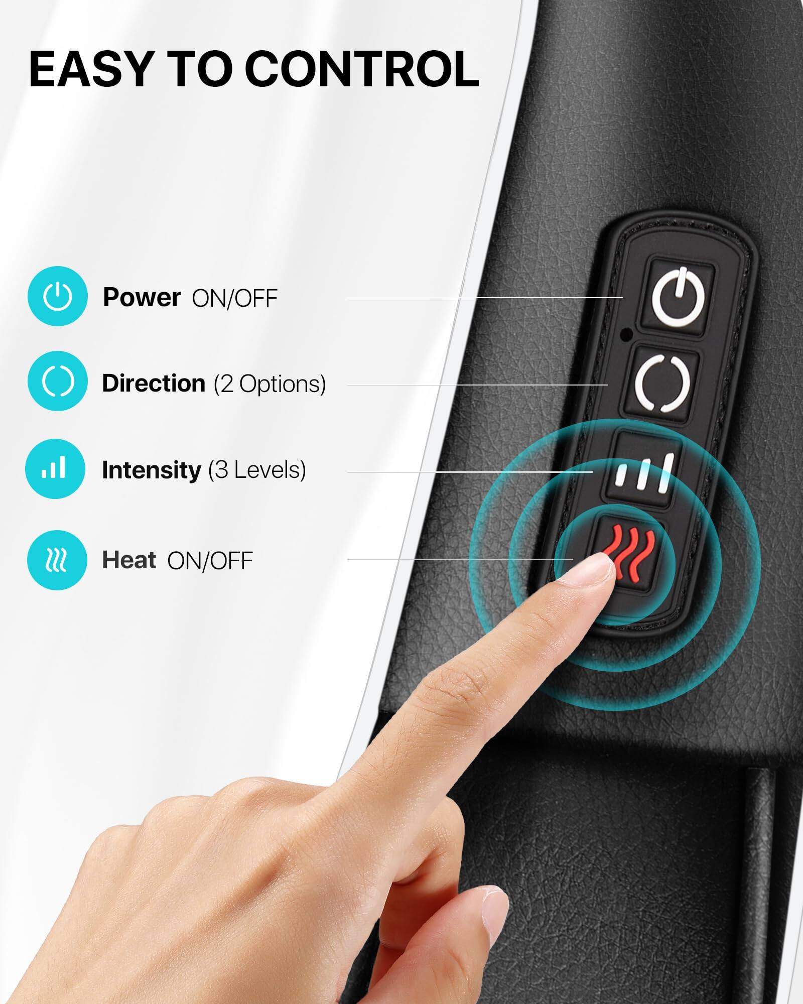 Live At Space 8 Node Shiatsu Neck & Shoulder Massager with Heat, 3D ...