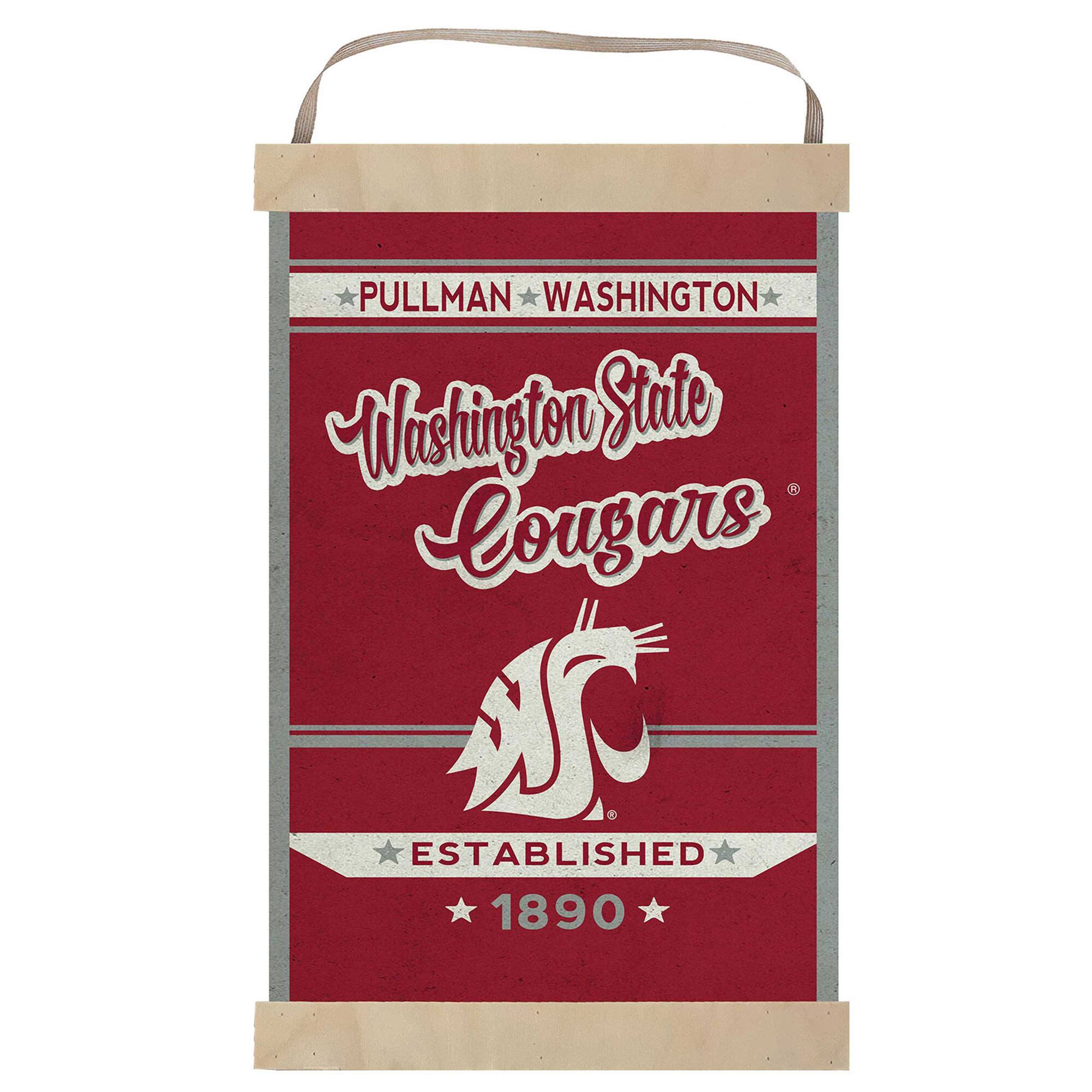 Jardine Washington State Cougars Faux Rust Banner Sign Red 4941611 ...