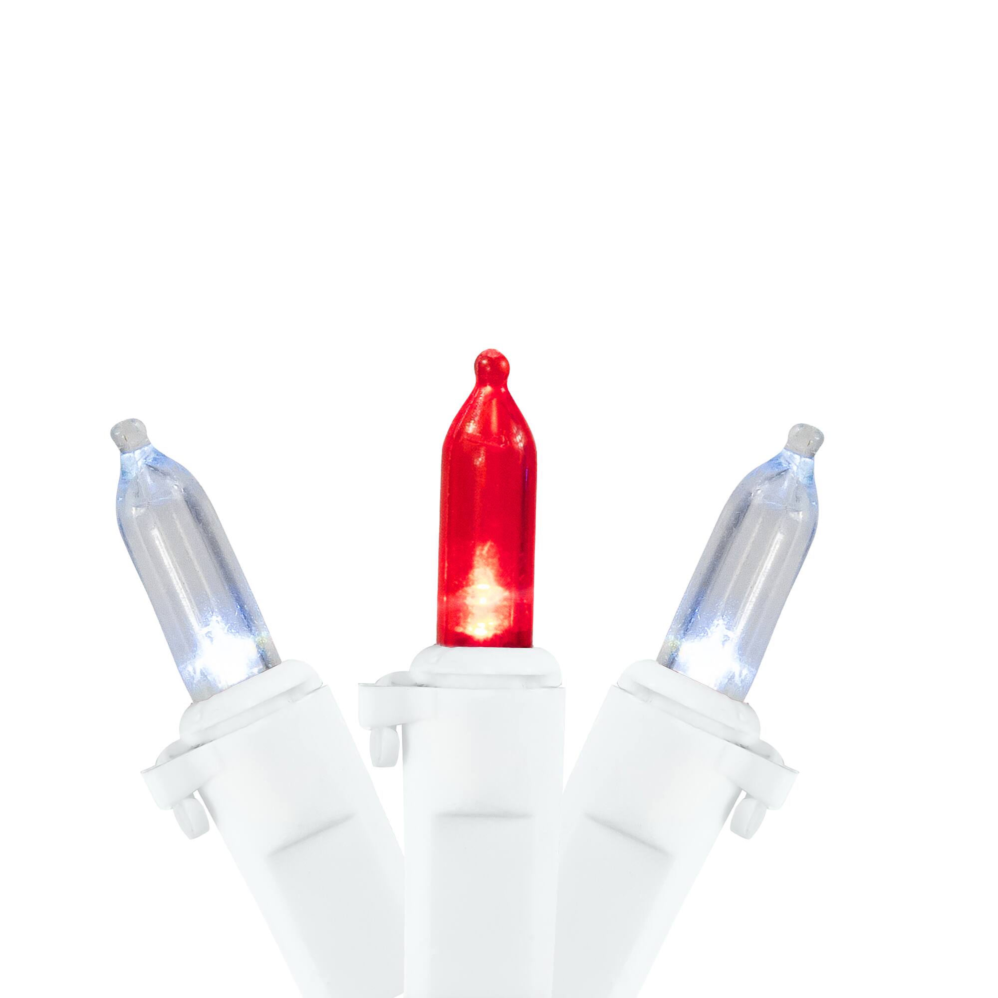 Northlight LED Mini Christmas Lights and Pure White 16.25' White Wire ...
