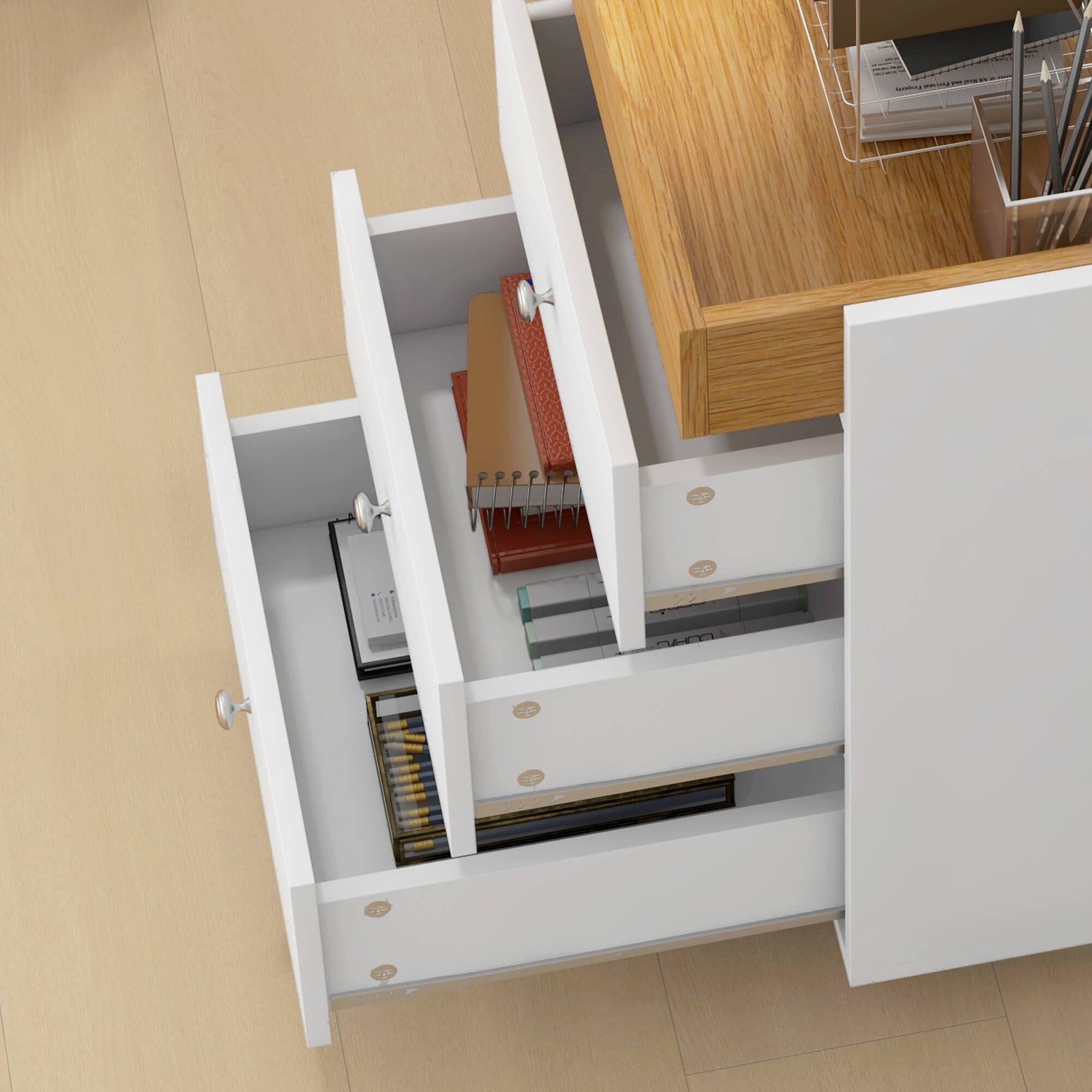 TinyHomie HOMCOM 3 Drawer Home Office Storage Cabinet Office Drawer on ...