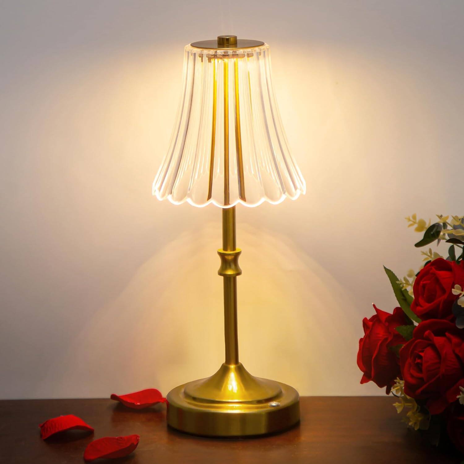 Stamp n Camp JACKYLED Vintage Cordless Table Lamp Acrylic Crystal ...