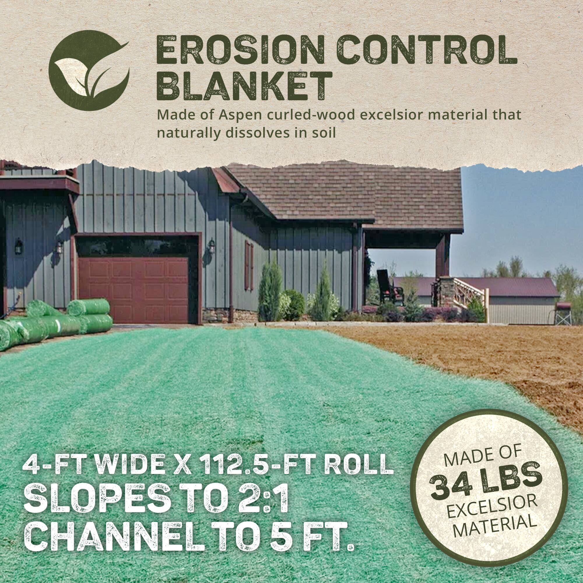 DeWitt 4'x112.5' Garden Net Commercial/Home Excelsior Erosion Control ...