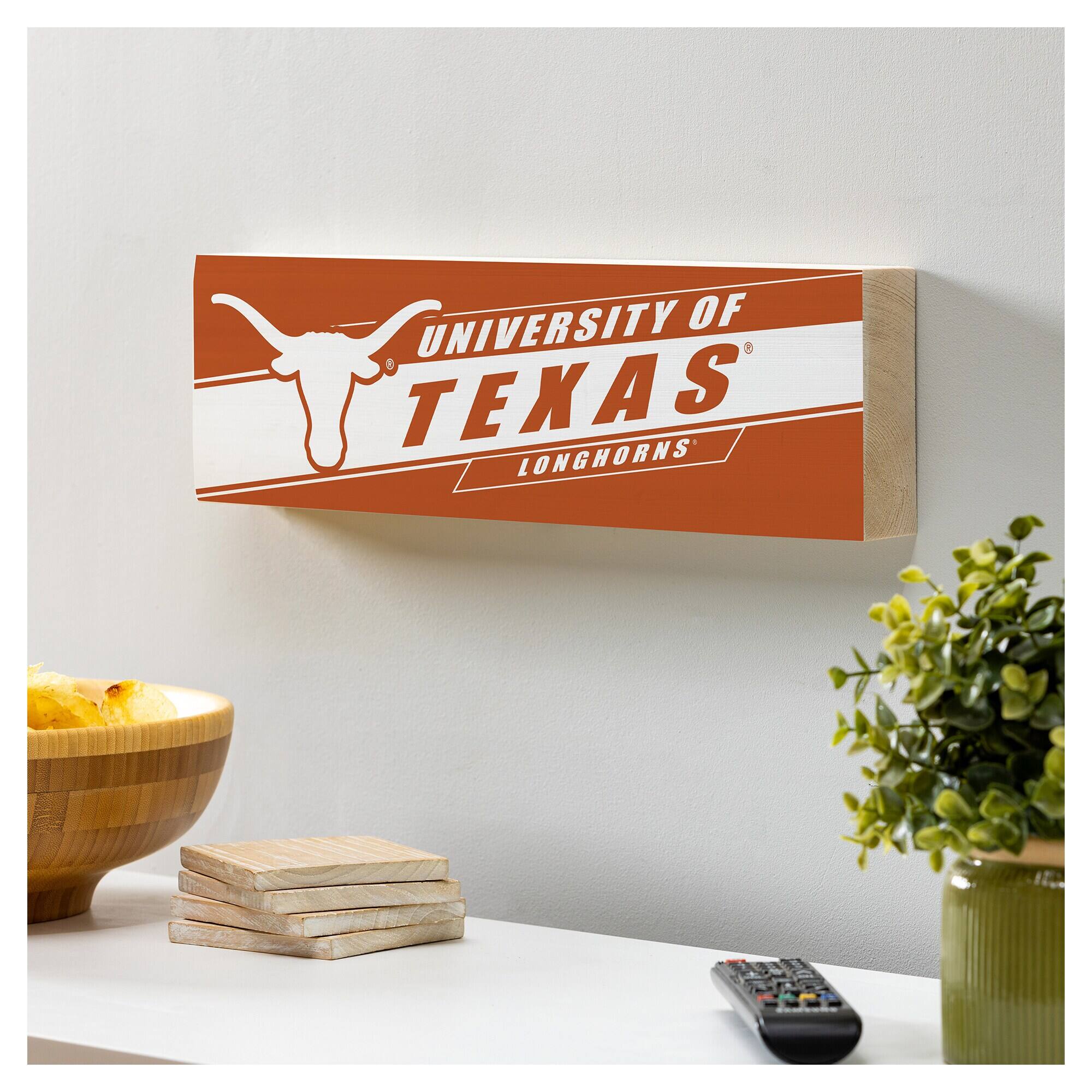 Evergreen Enterprises Texas Longhorns 5" x 18" Shadow Logo Wood Mantle ...