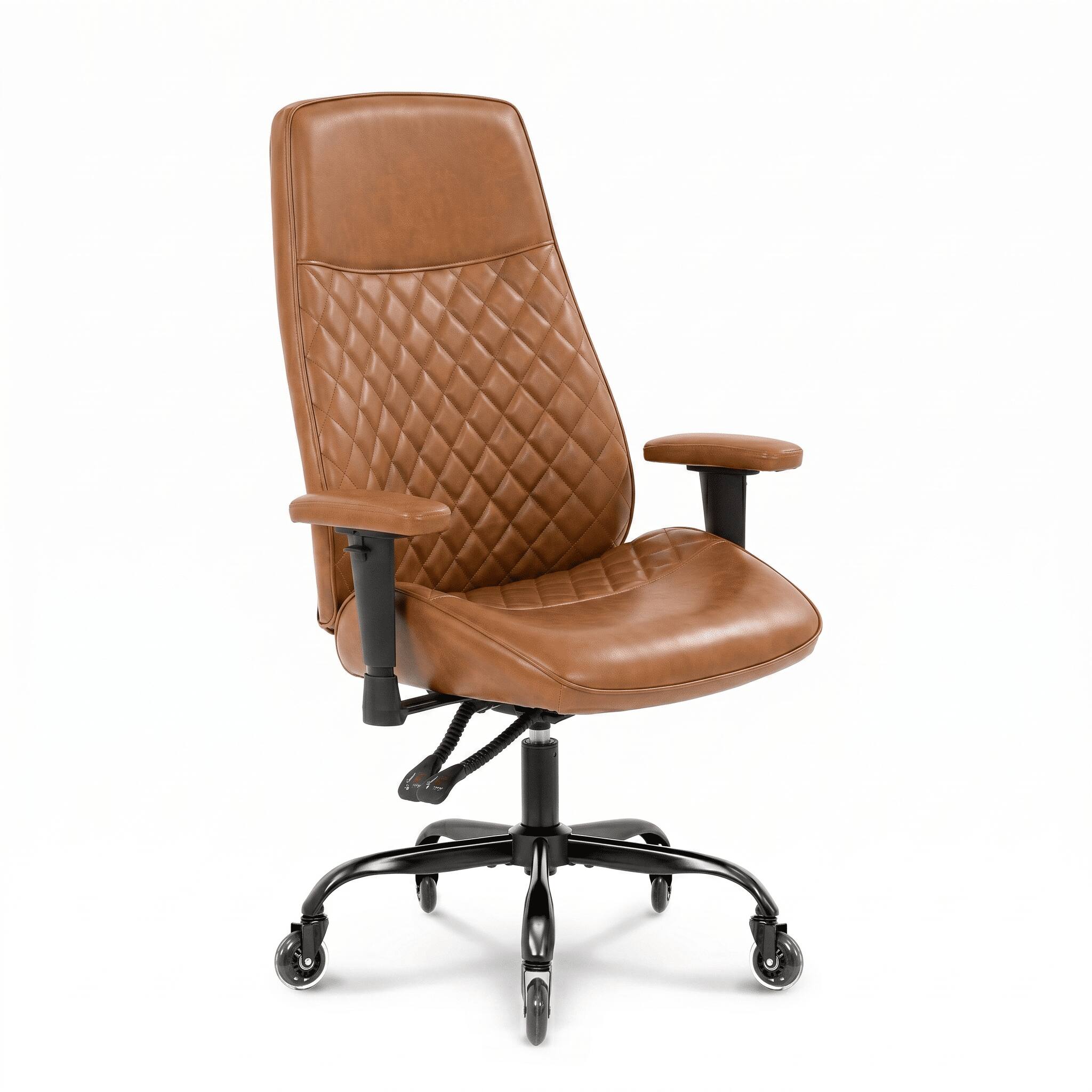 Neo Chair Ergonomic Faux Leather Office Chair, Mid Century Desk Chair ...