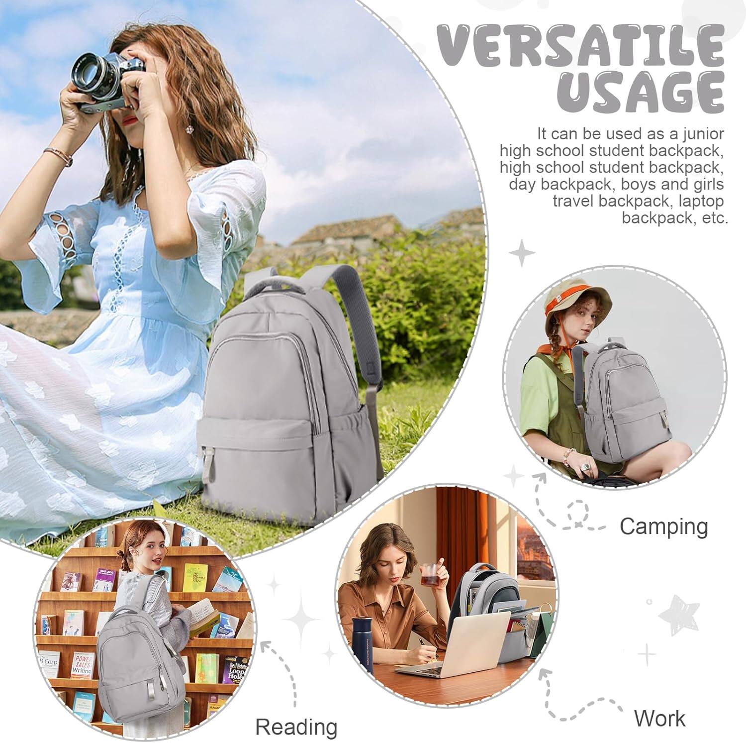 Live At Space winspansy Small Backpack School Girls Boys Aesthetic ...