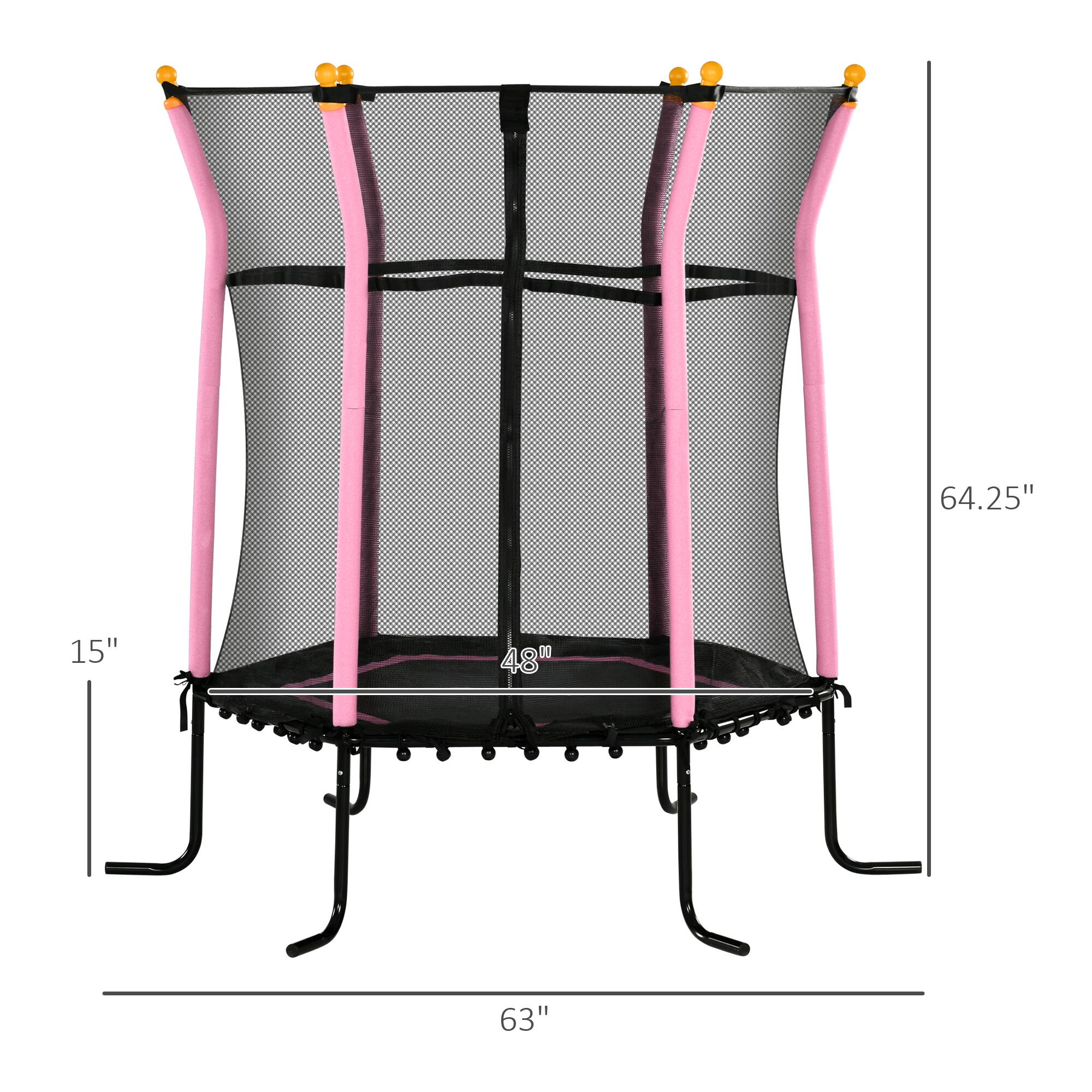 Soozier Trampoline, Indoor/Outdoor, Net, Safety Enclosure, Birthday ...