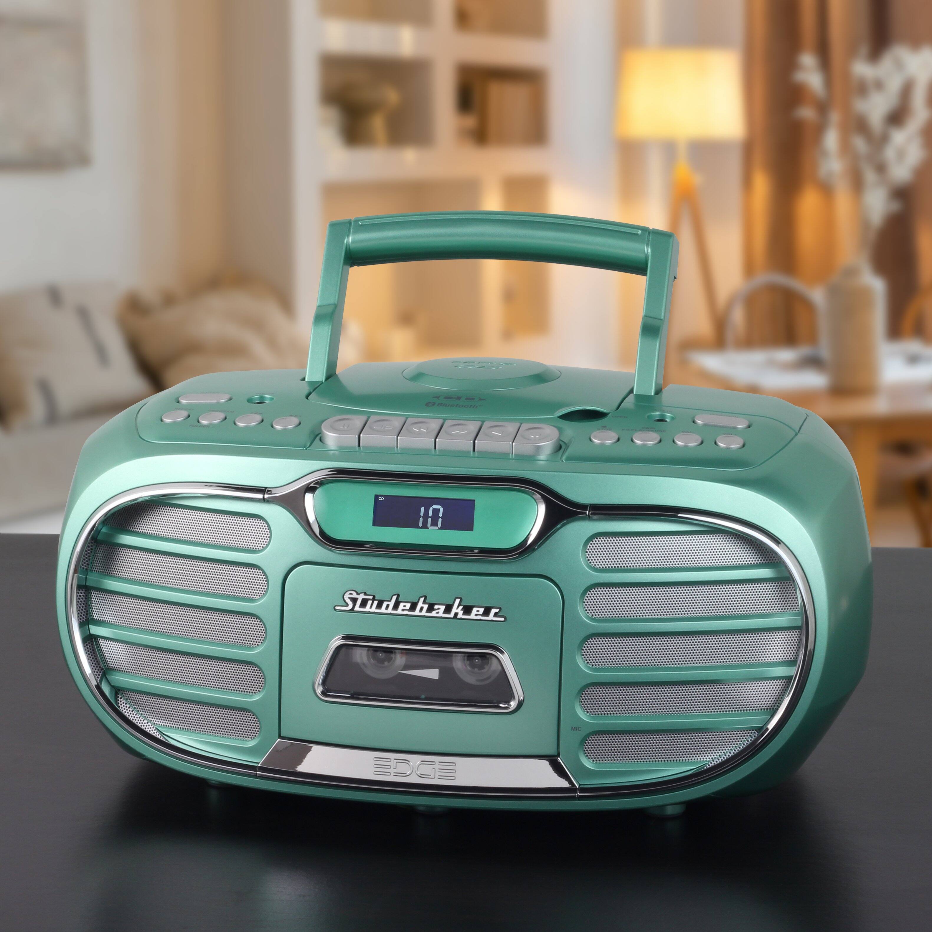 Studebaker SB2150 Retro Bluetooth Boombox with CD/Cassette Player ...