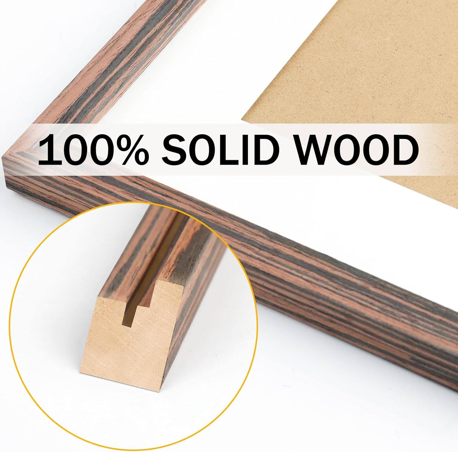 blue 5x5 White Picture Frames Square Classic Natural Wood 6 Pack for ...