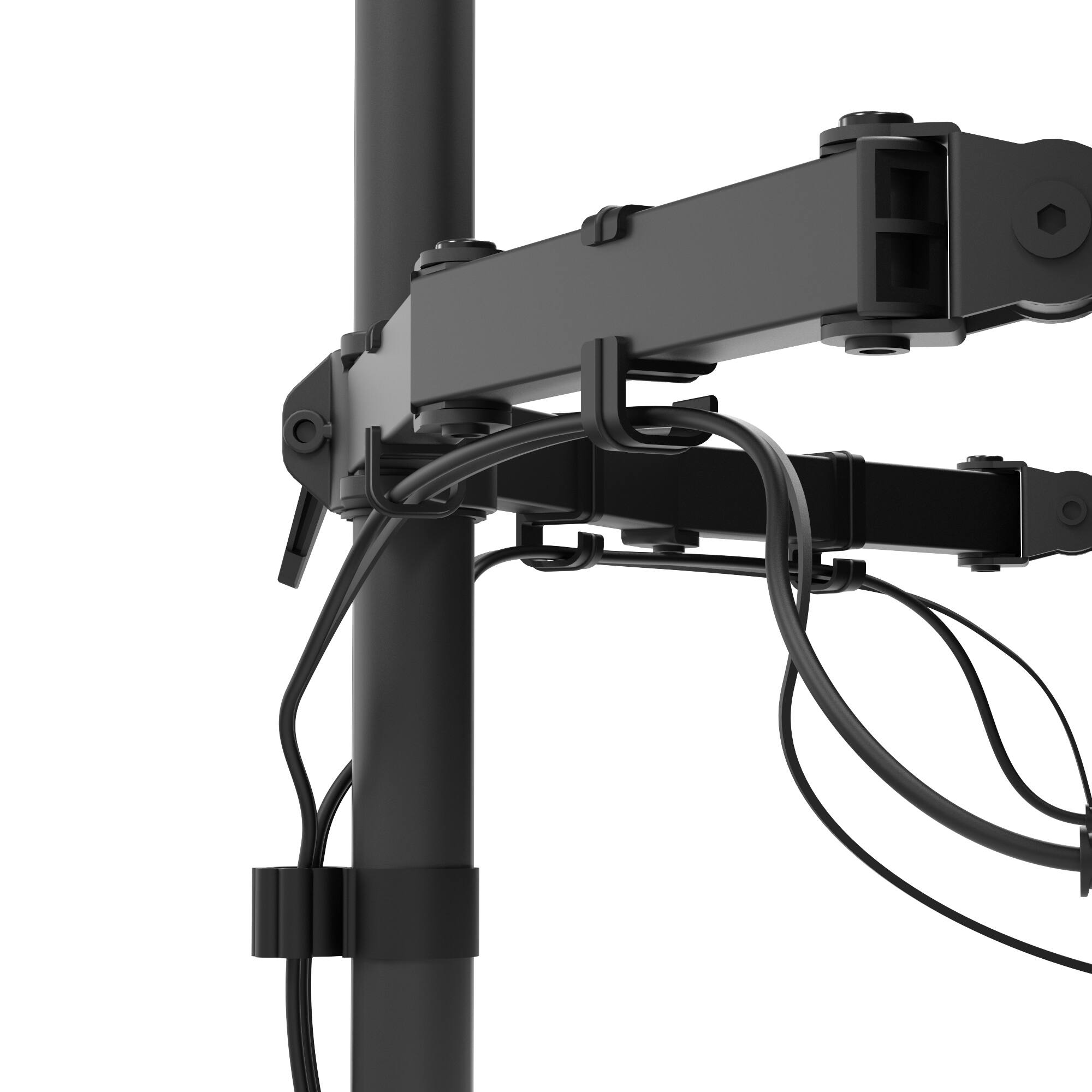 Kanto DML2000 Fully Adjustable Dual Arm Desktop Monitor Mount Black ...